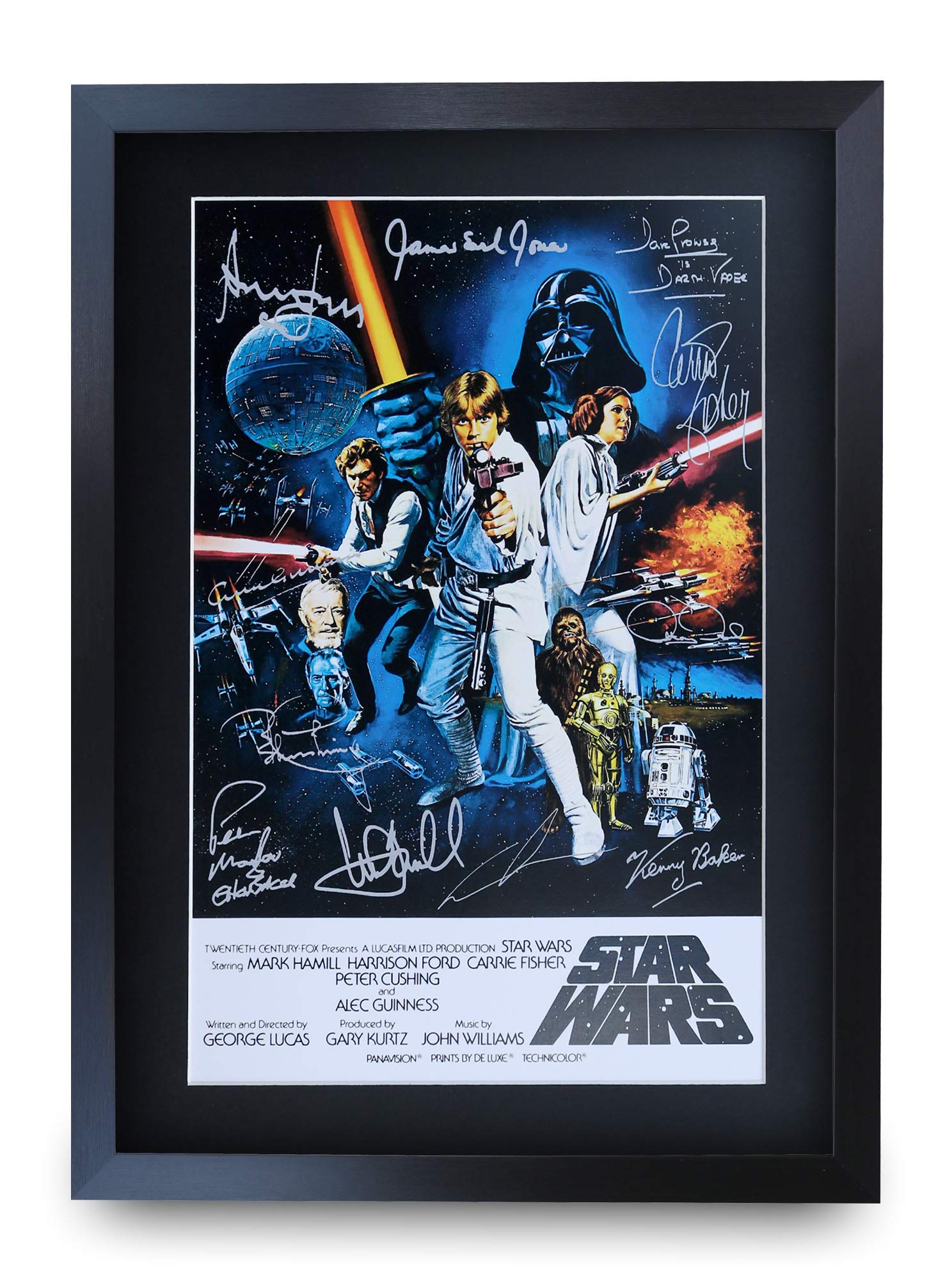 Star Wars A3 Framed Movie Film Poster Collection Signed Printed Saga ...