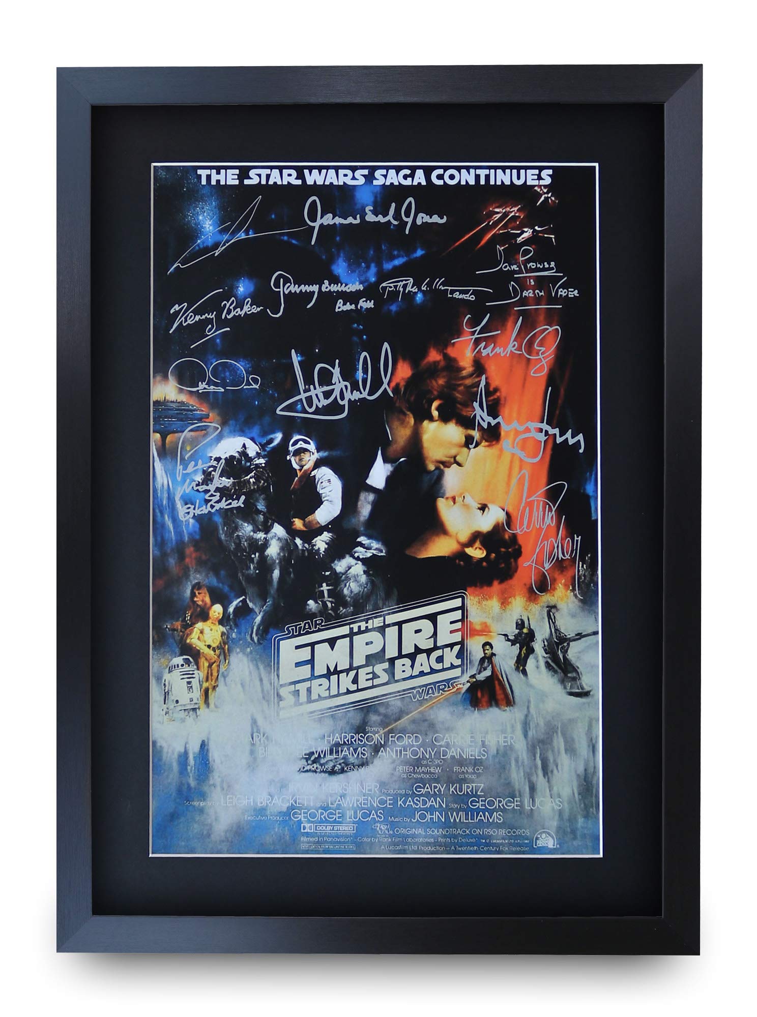 Star Wars A3 Framed Movie Film Poster Collection Signed Printed Saga ...