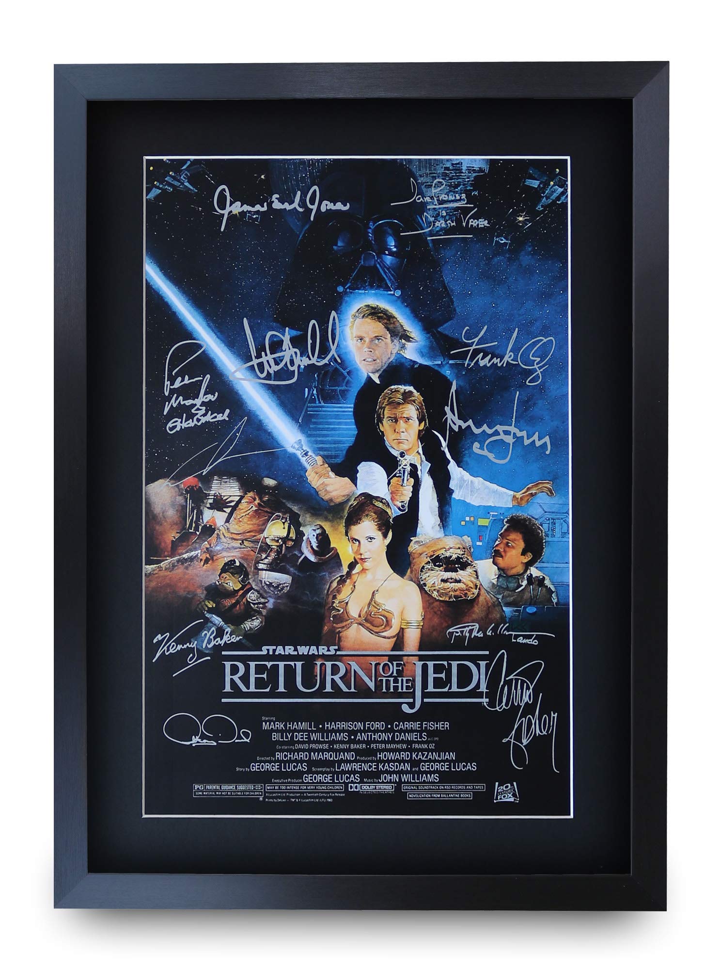 Star Wars A3 Framed Movie Film Poster Collection Signed Printed Saga ...