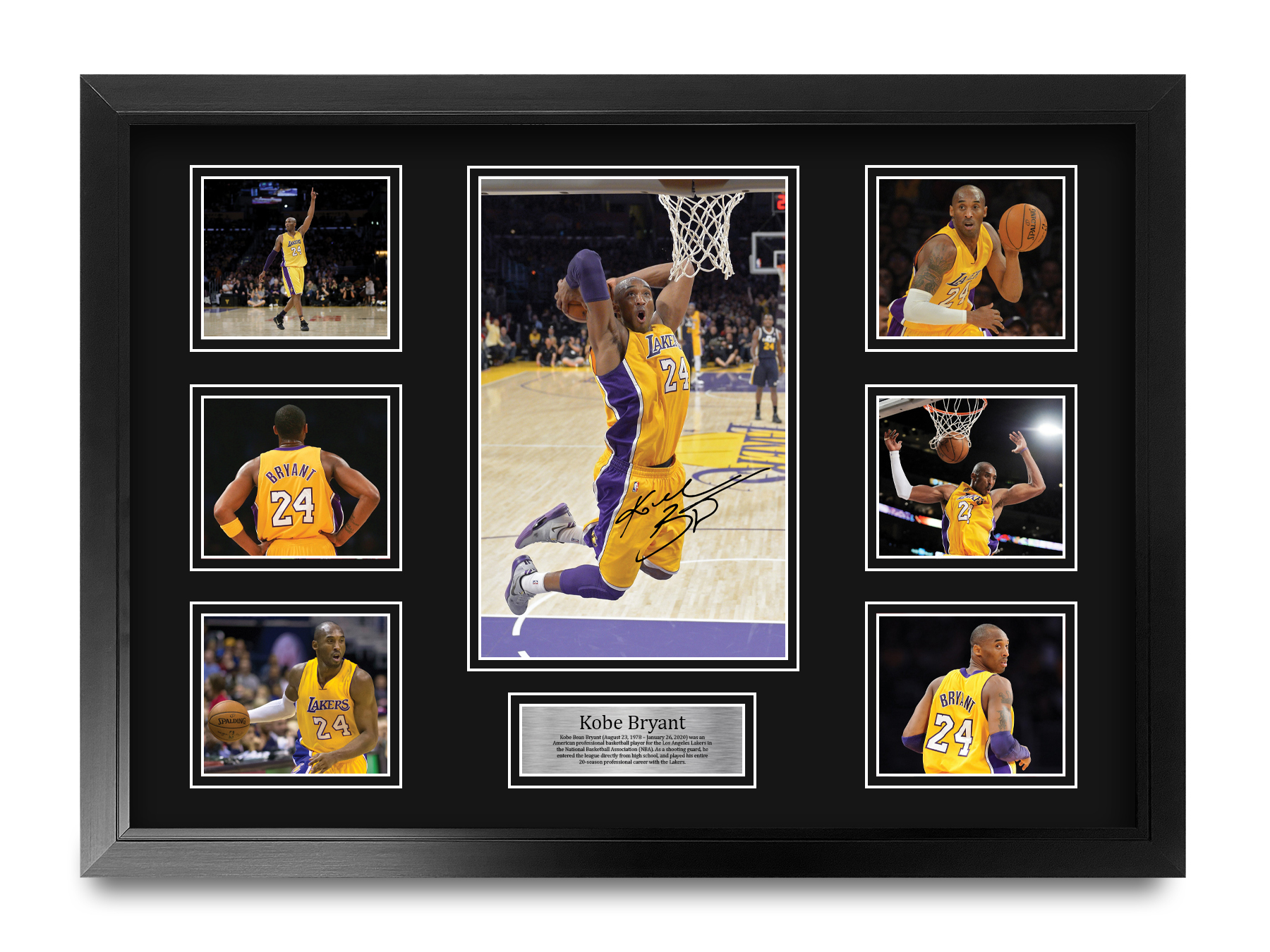 Kobe Bryant Excellent Gift Idea Framed Autograph Picture for Basketball ...