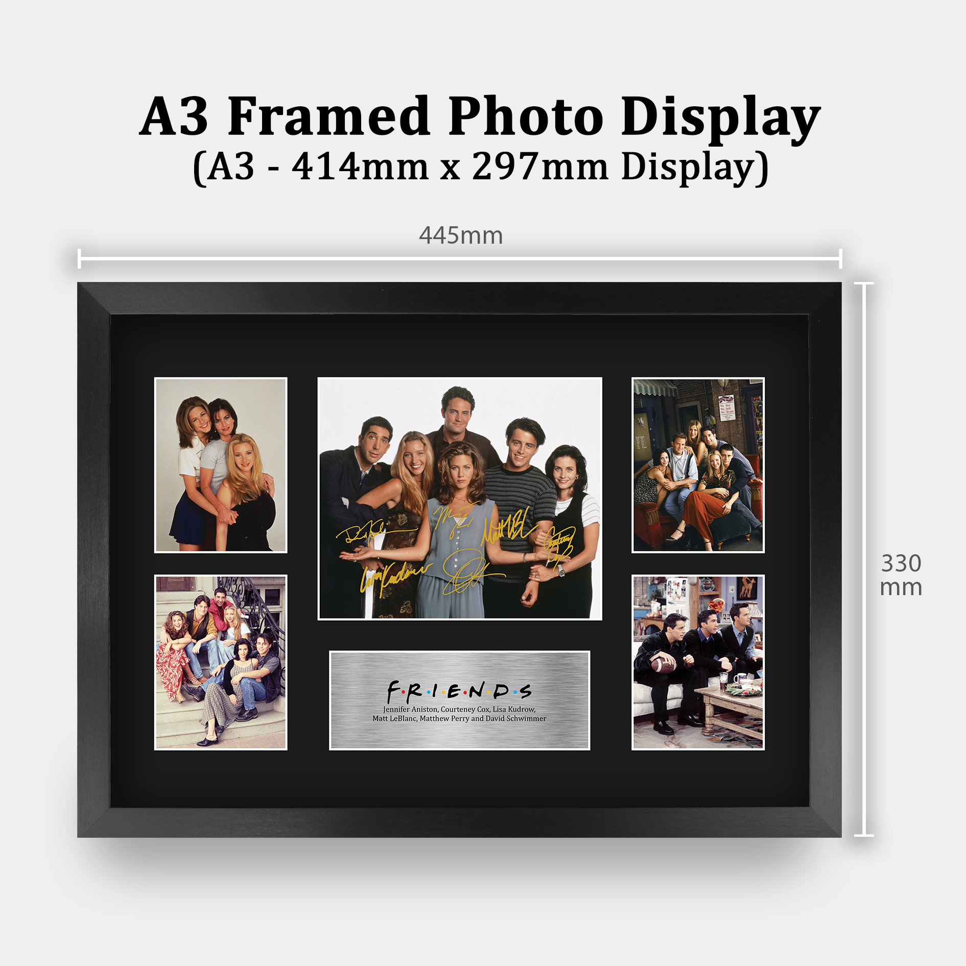 Friends Cast Collection Signed A4 Framed Printed Autograph Poster Print ...