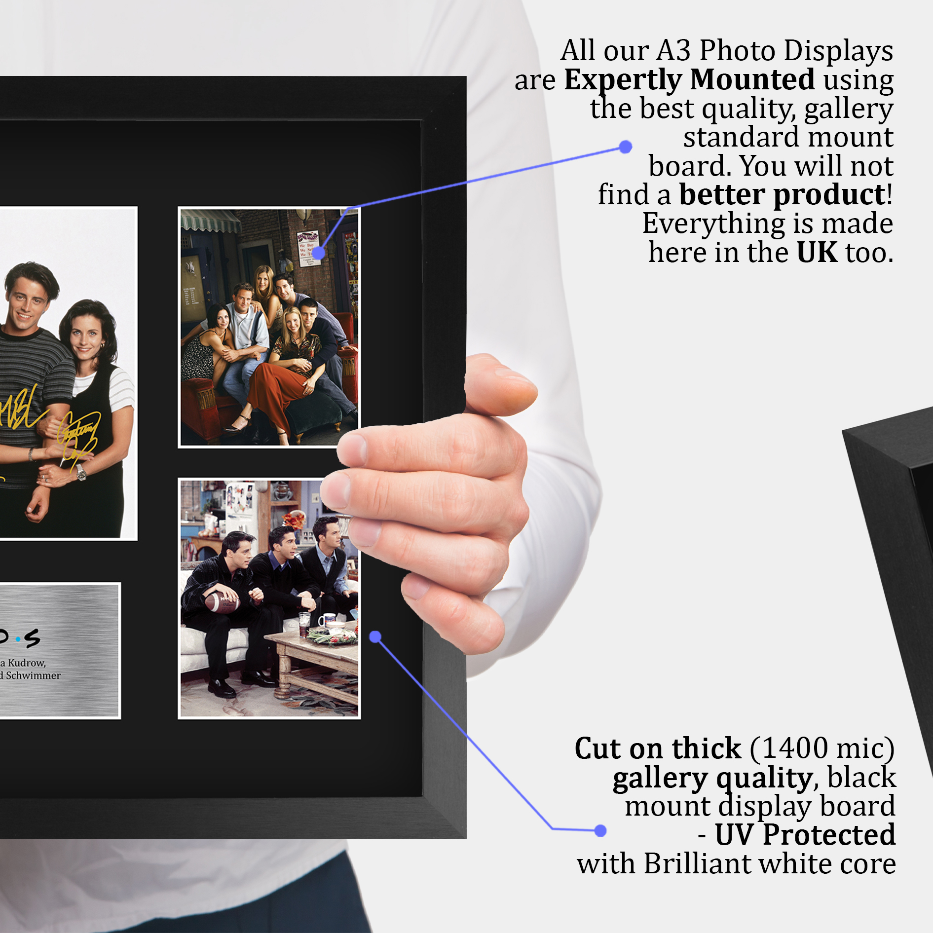 Friends Cast Collection Signed A4 Framed Printed Autograph Poster Print ...