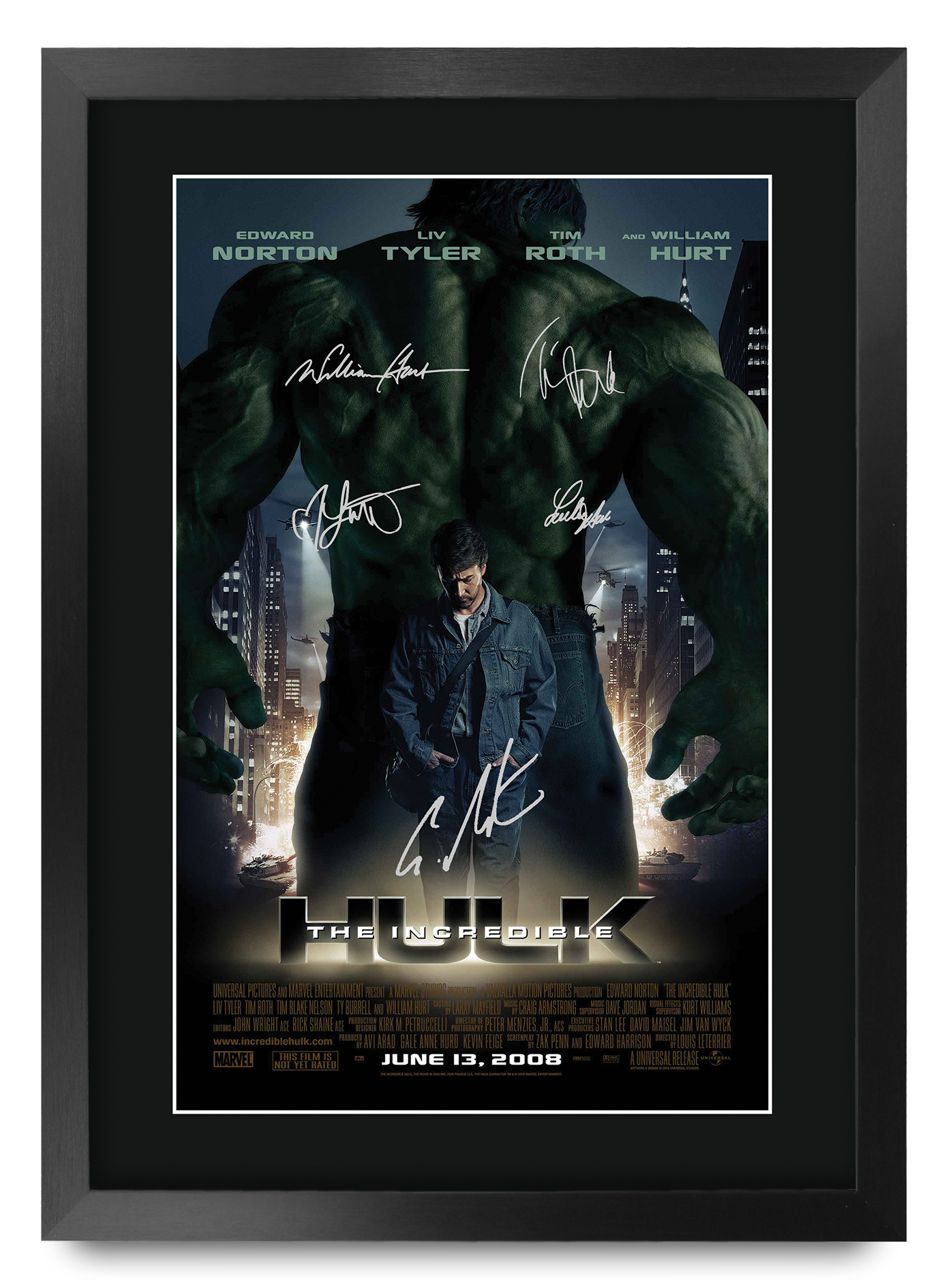 The Incredible Hulk Edward Norton A3 Poster Framed Autograph Picture ...