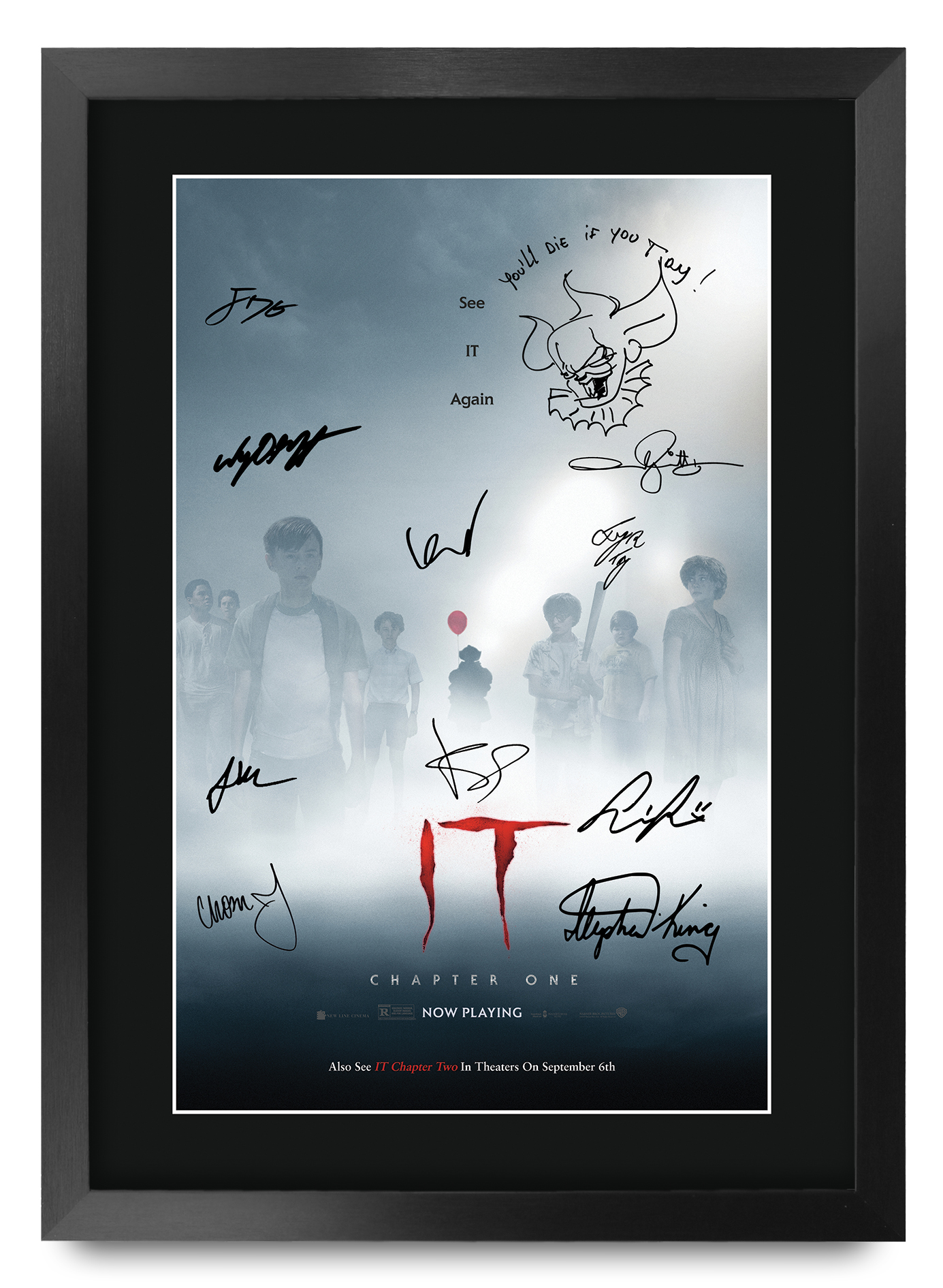 IT Chapter One Bill Skarsgård A3 Poster Framed Autograph Picture for ...