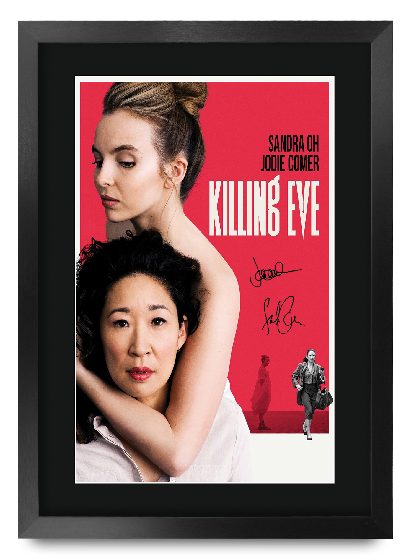 Killing Eve Jodie Comer, Sandra Oh Printed Framed Autograph A3 Poster ...
