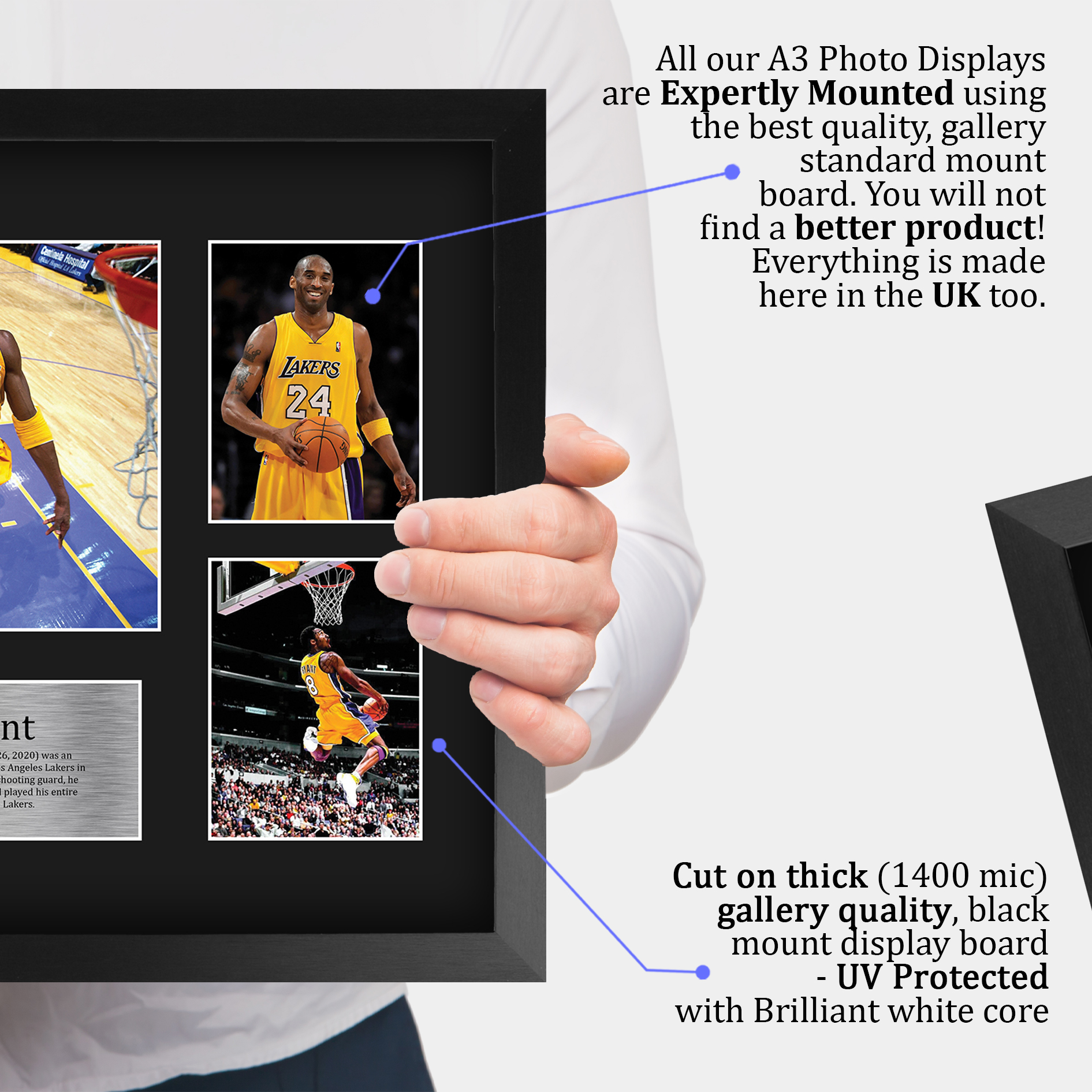 Kobe Bryant Excellent Gift Idea Framed Autograph Picture for Basketball ...