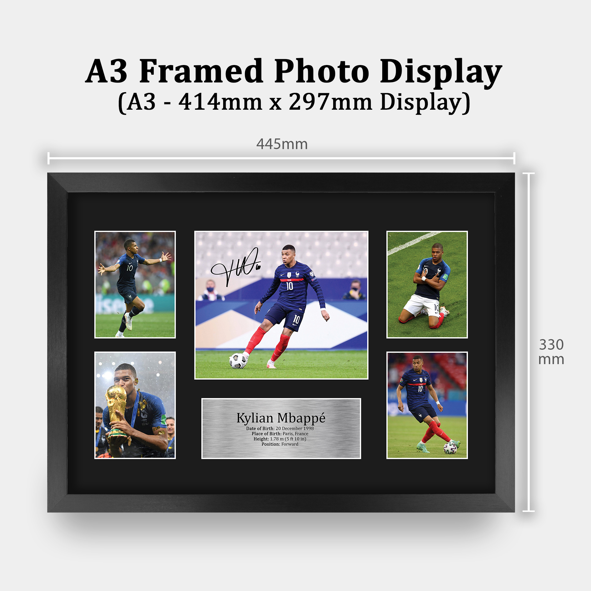 Kylian Mbappe Signed Framed Printed Autograph Memorabilia PSG France ...