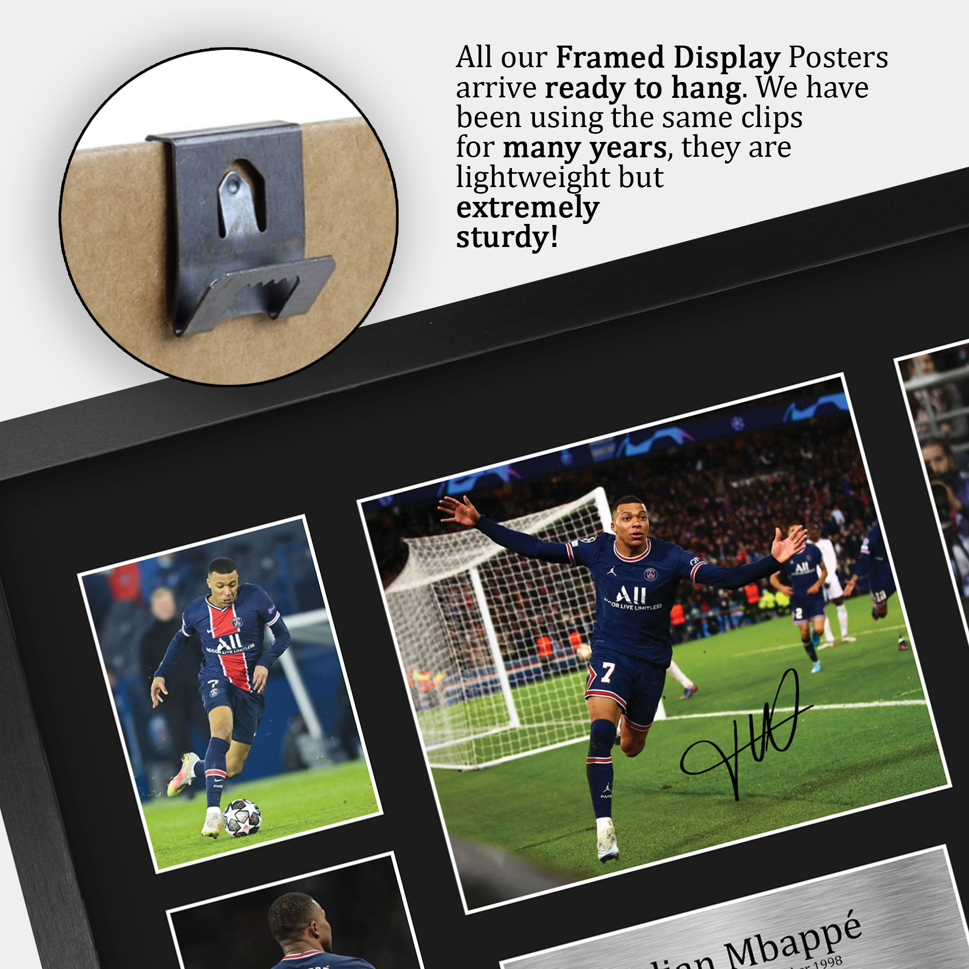 Kylian Mbappe Signed Framed Printed Autograph Memorabilia PSG France ...