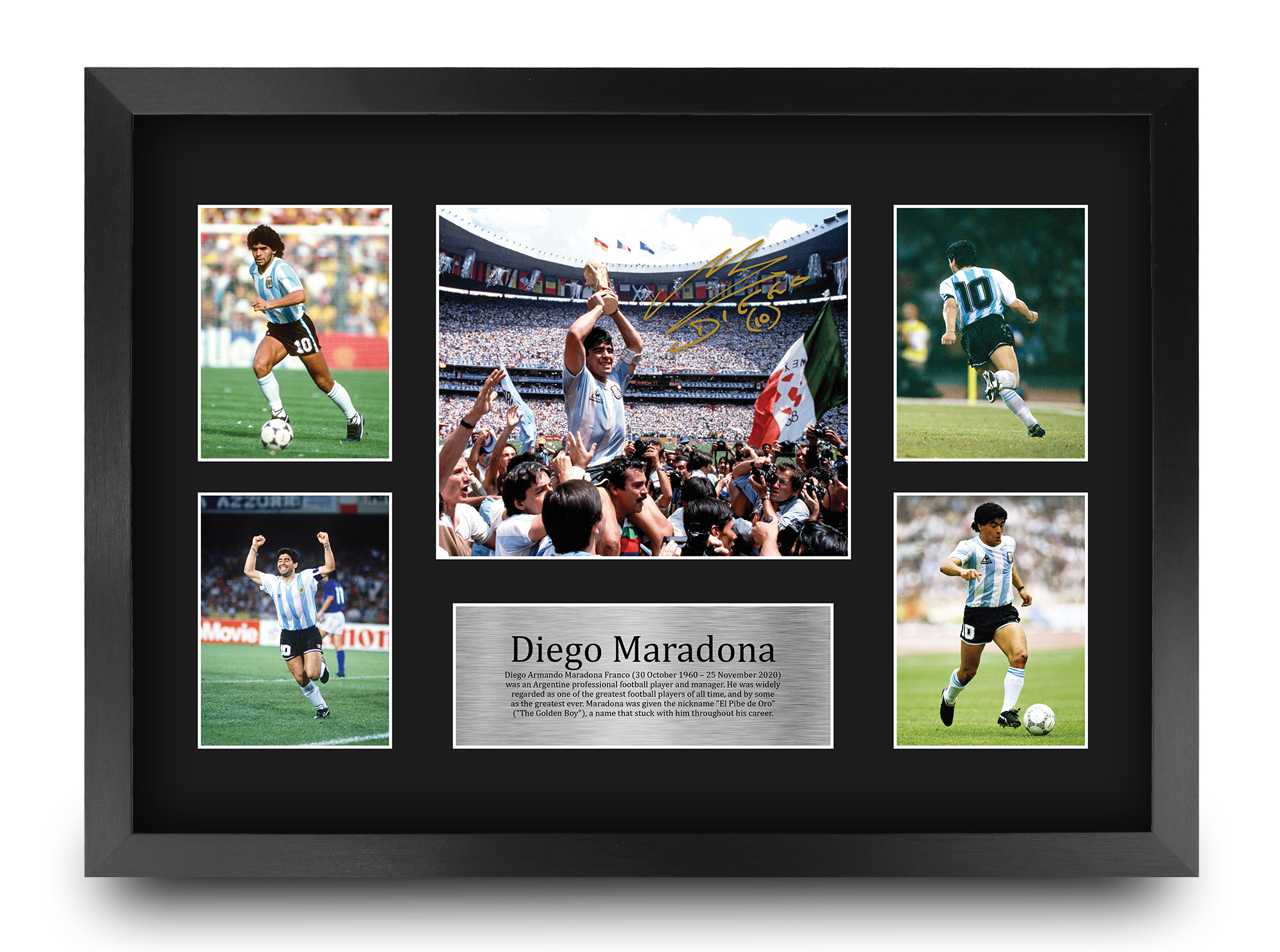 Diego Maradona Signed Pre Printed Autograph A3 Photo Gift For an ...