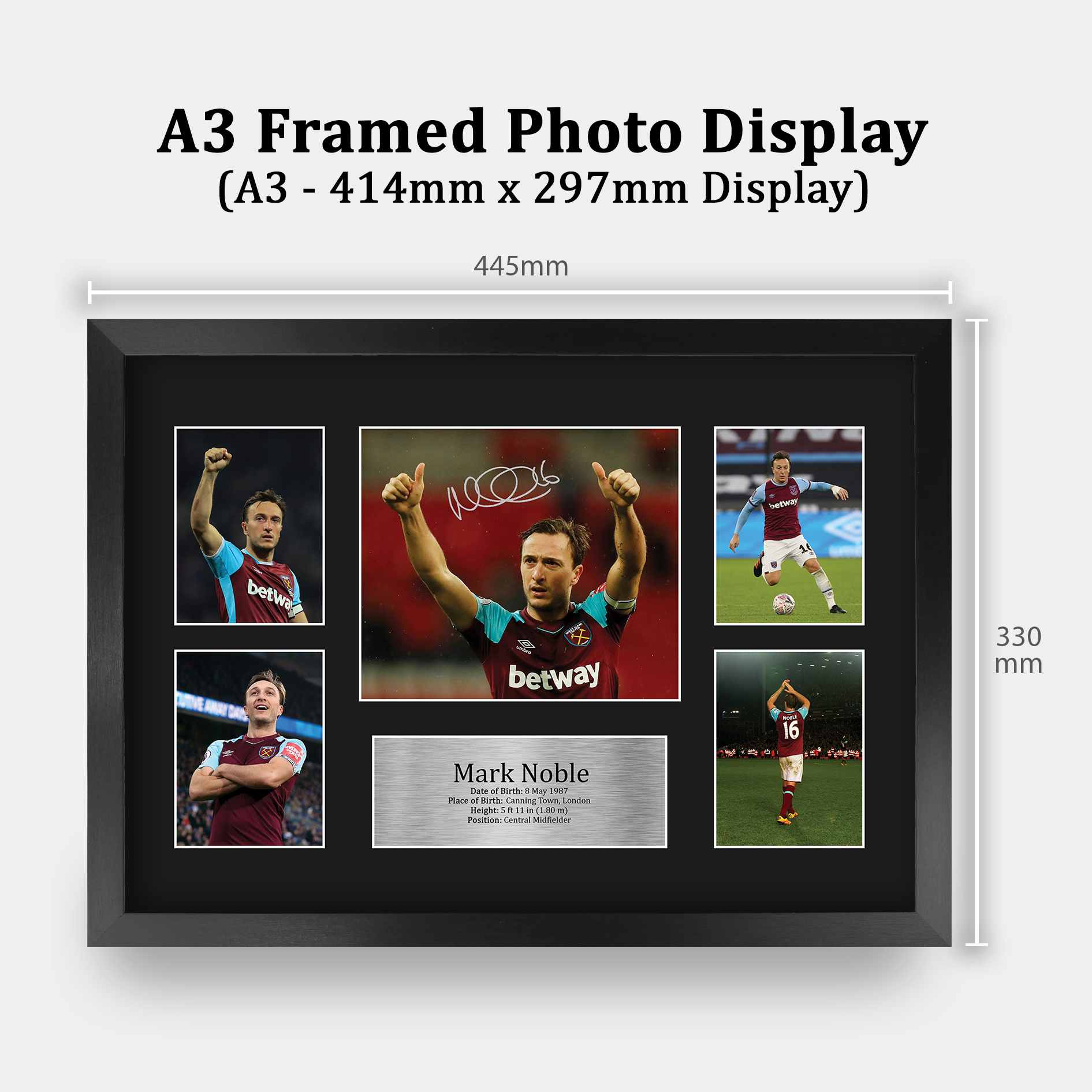 Mark Noble Signed West Ham Pre Printed Autograph Photo Memorabilia Gift ...