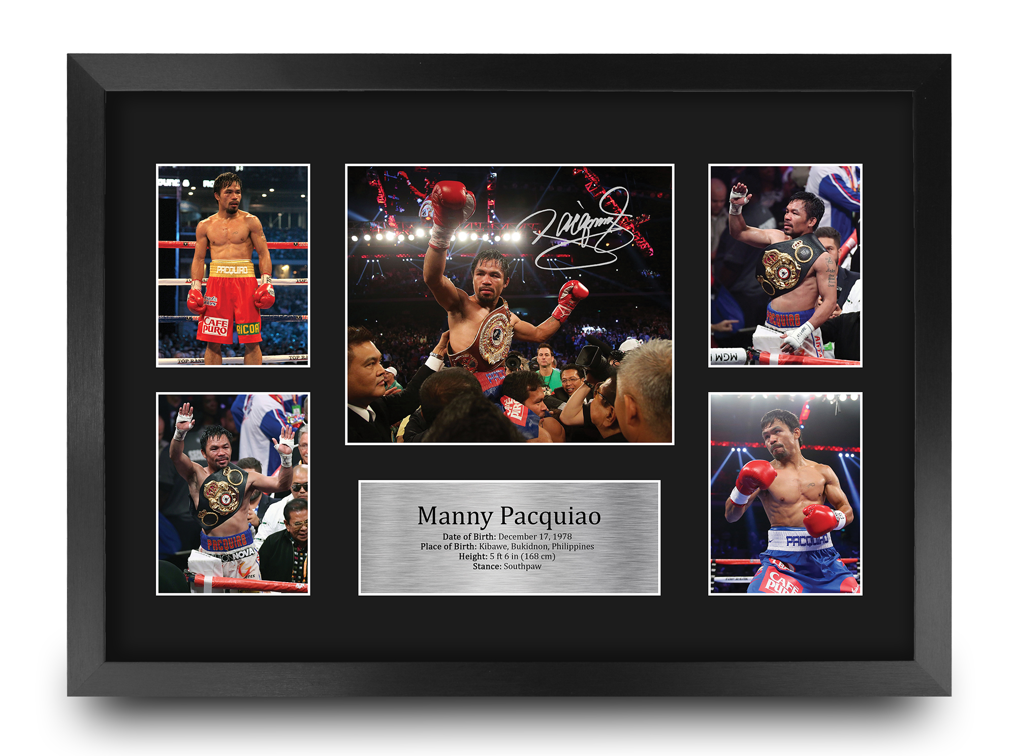 Manny Pacquiao A3 Framed Boxing Signed Autograph Photo Prints for Boxer ...