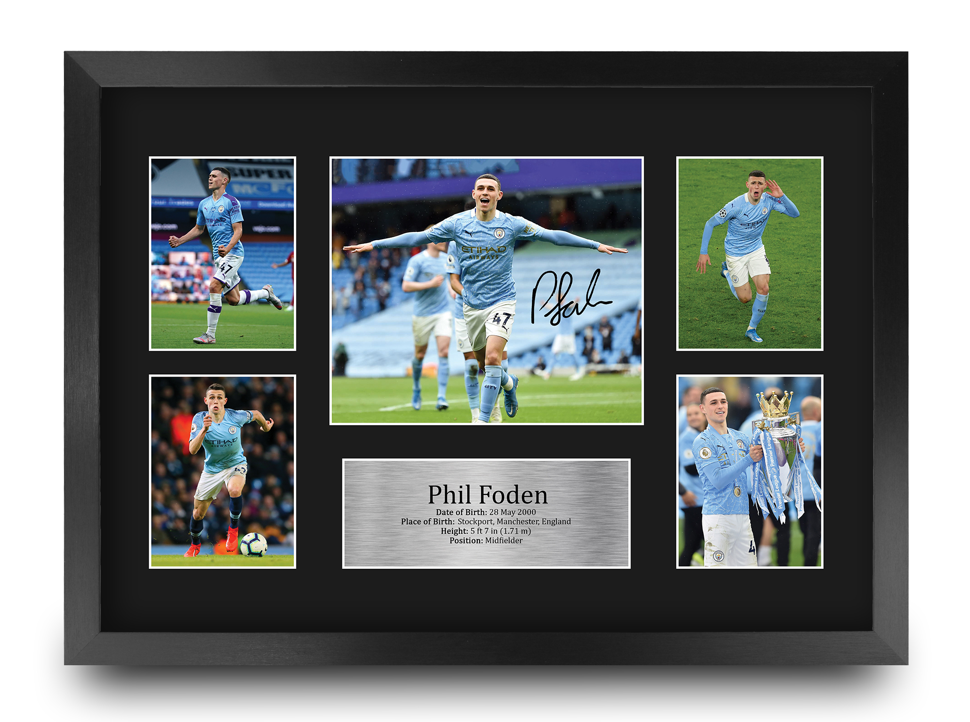 PHIL FODEN A3 Framed Manchester City Printed Autograph Photo a Football ...