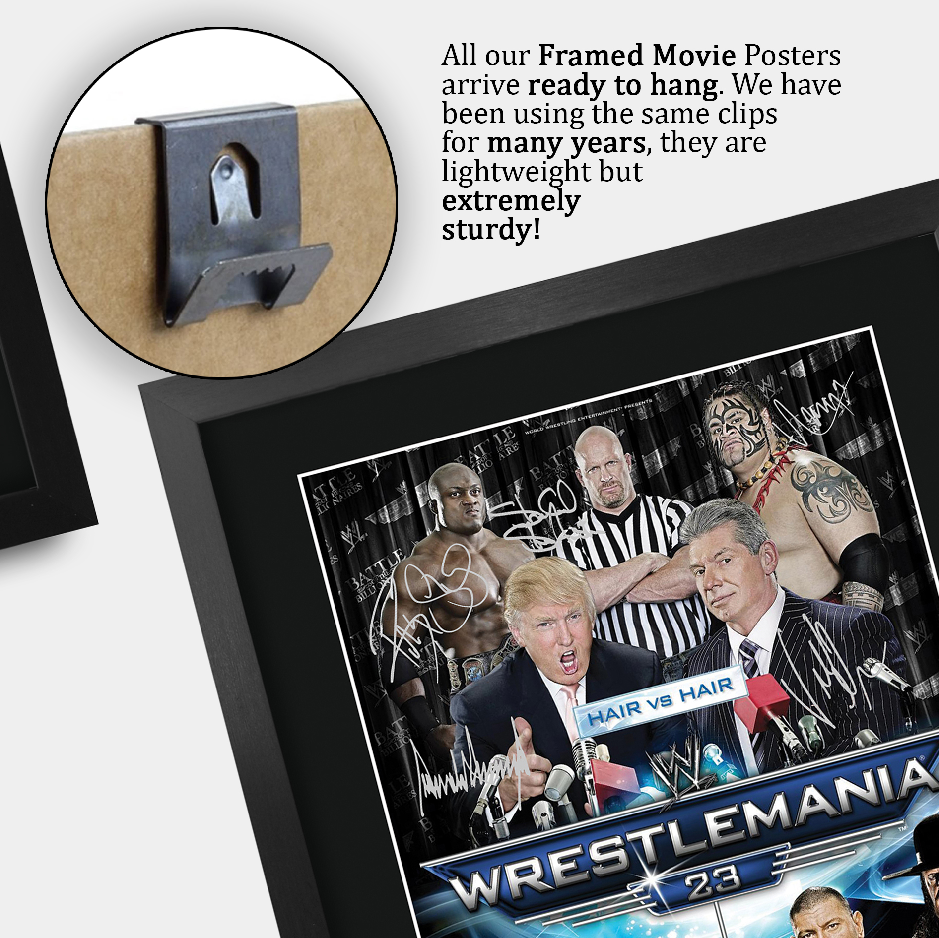 WrestleMania 23 Programme WWF WWE Wrestling Fan Gifts A3 Poster Framed ...