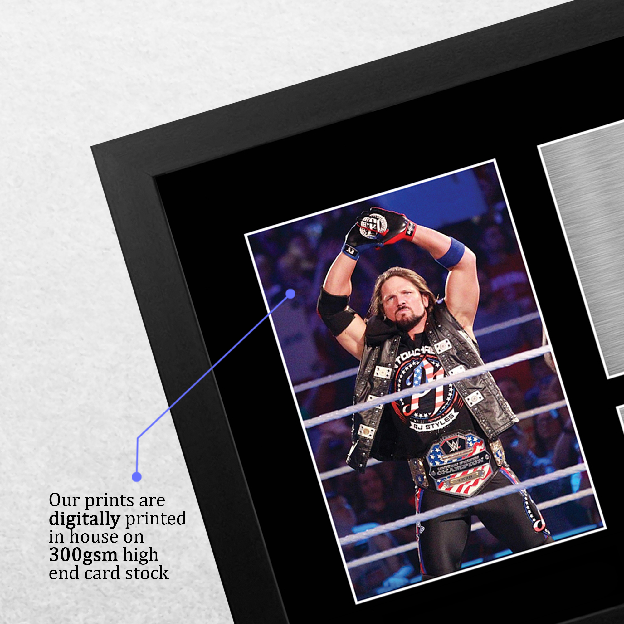 A.J. Styles Signed A4 Framed Printed Autograph Poster Print WWE ...