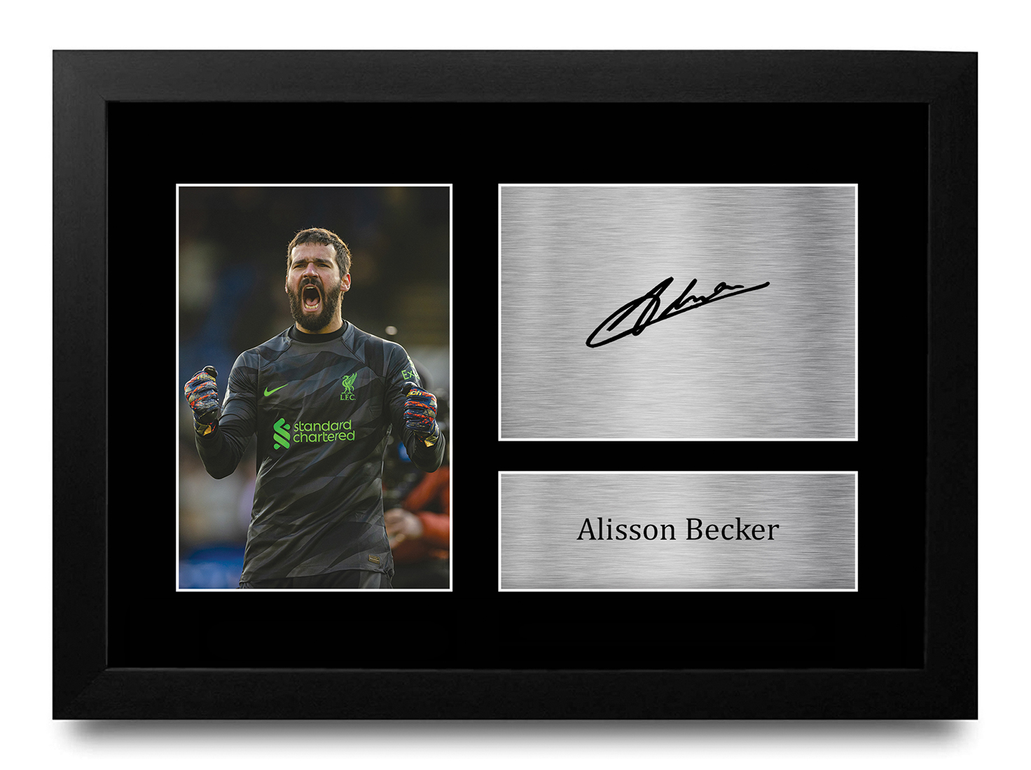 Alisson Becker Liverpool Framed Printed Autograph Picture for Football ...