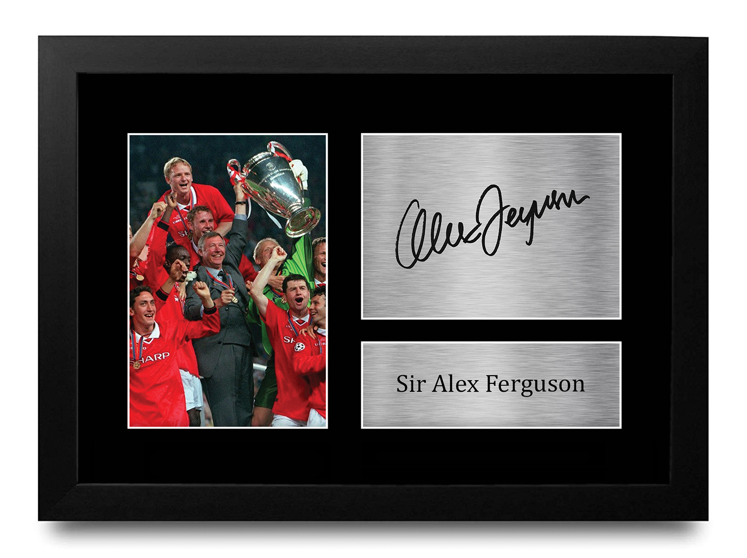 Sir Alex Ferguson Printed Autograph Picture Man United Legend Signed ...