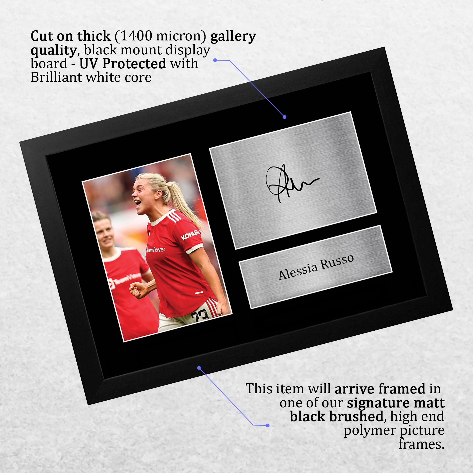 Alessia Russo Man United Printed Autographed for Womens Football Fan ...