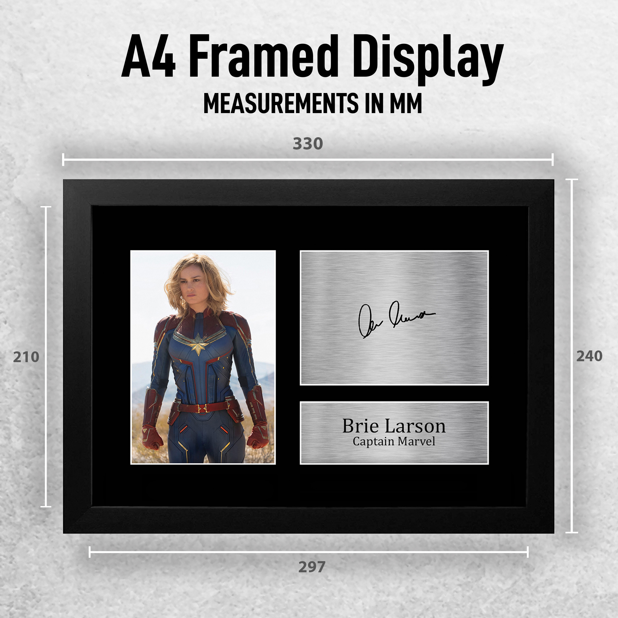 Brie Larson Signed Pre Printed Autograph A4 Photo Gift For a Captain ...