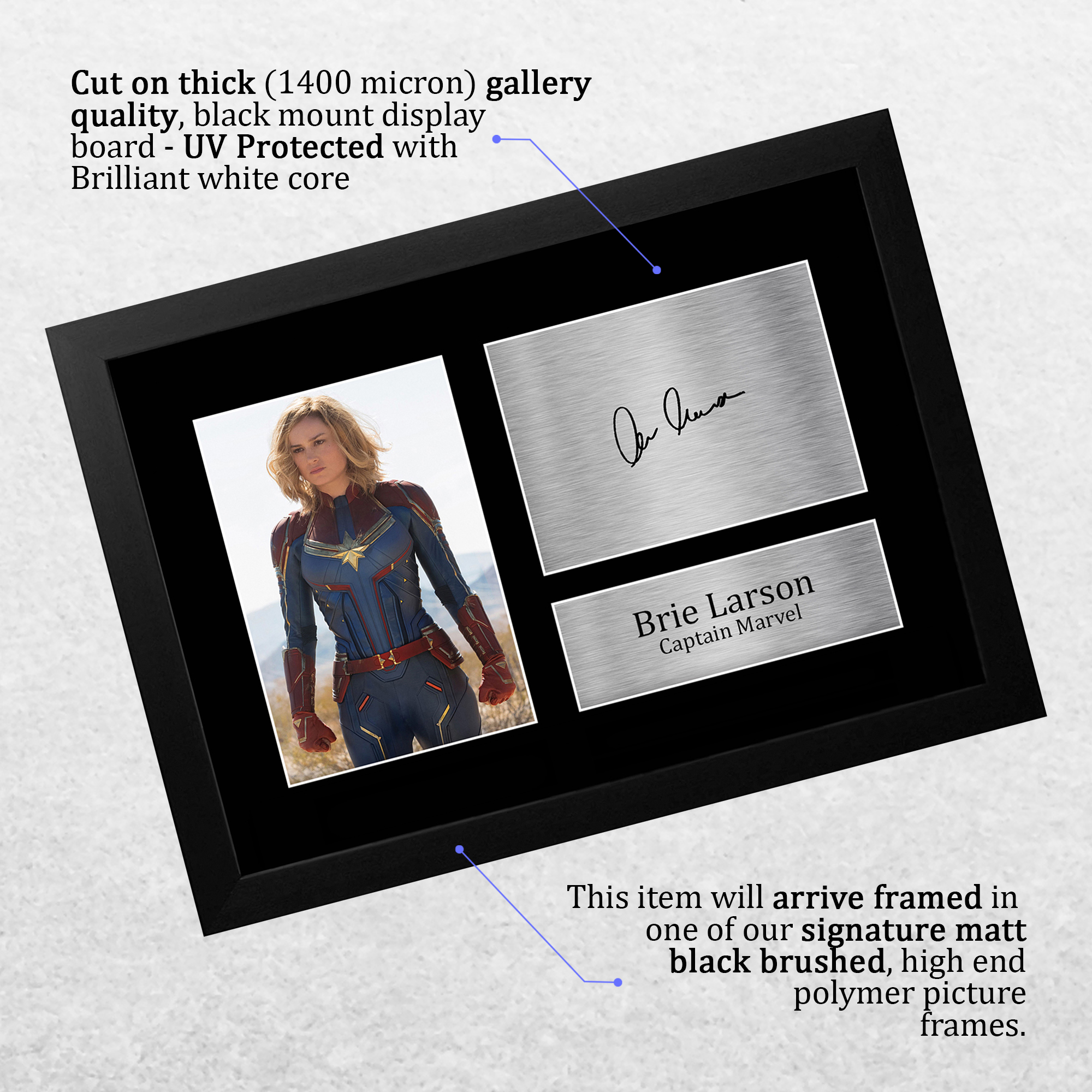 Brie Larson Signed Pre Printed Autograph A4 Photo Gift For a Captain ...