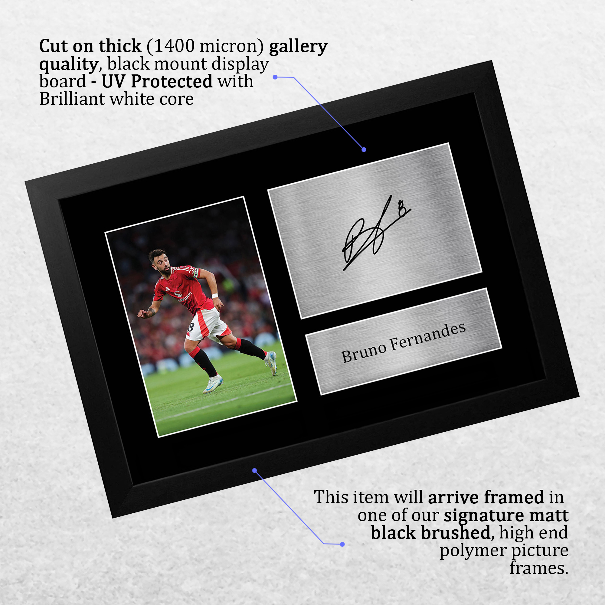 Bruno Fernandes Framed Gift Ideas Printed Autograph Picture for ...