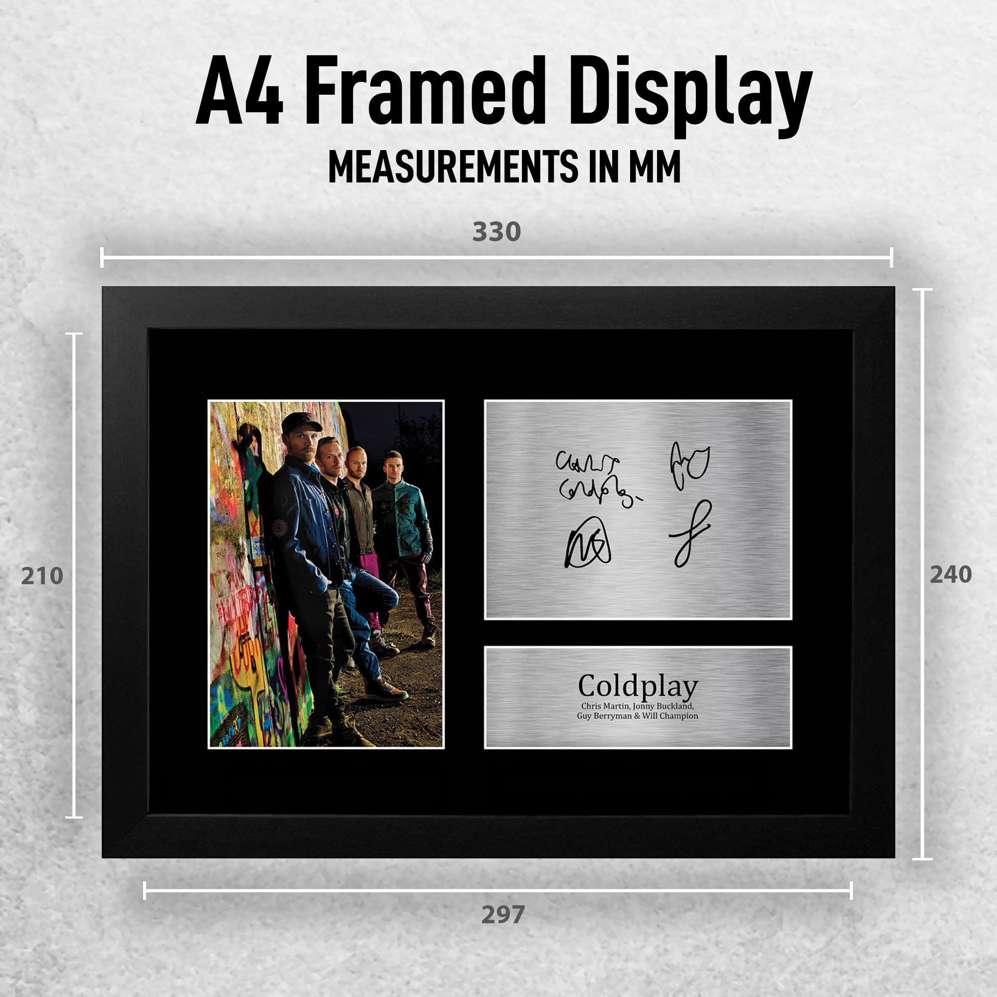 Coldplay Signed Pre Printed Autograph A4 Photo Gift For a Rock Fan ...