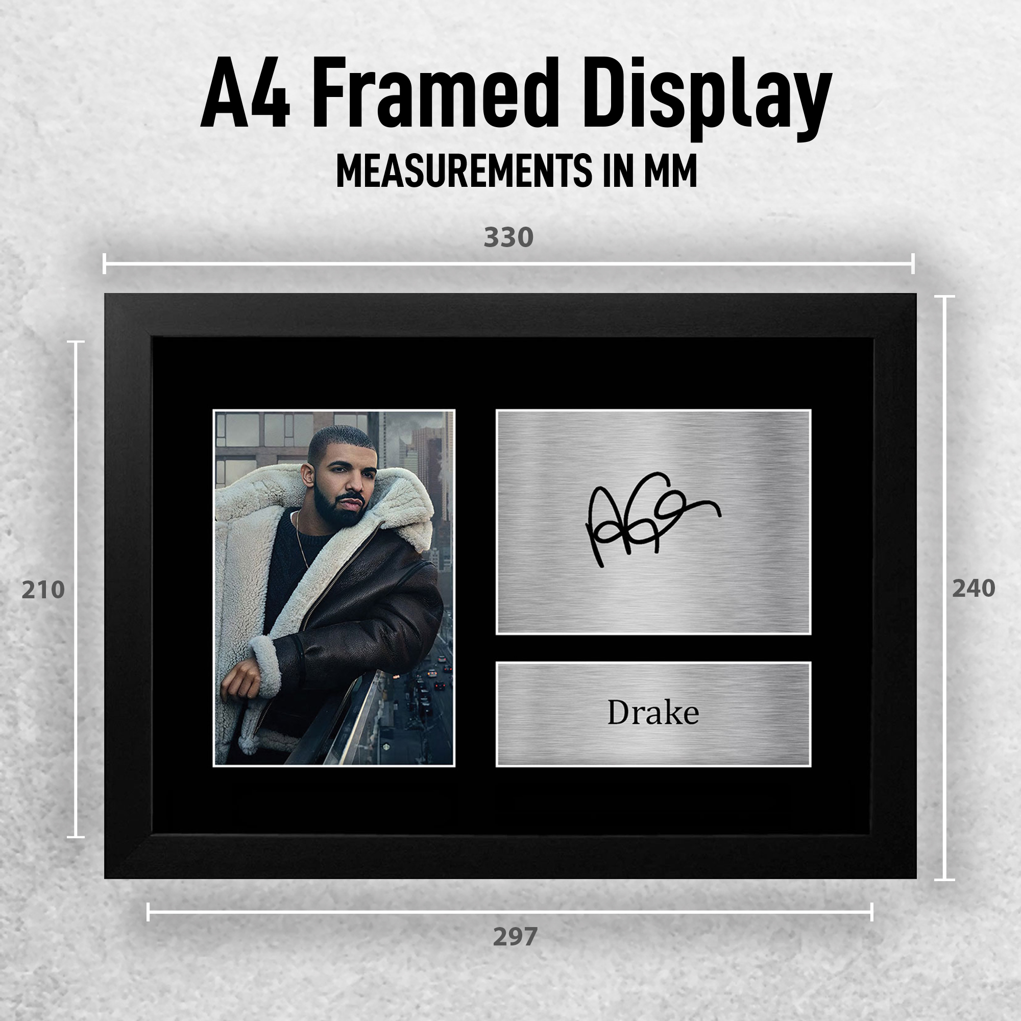 Drake Signed Pre Printed Autograph A4 Photo Gift For a October's Very ...