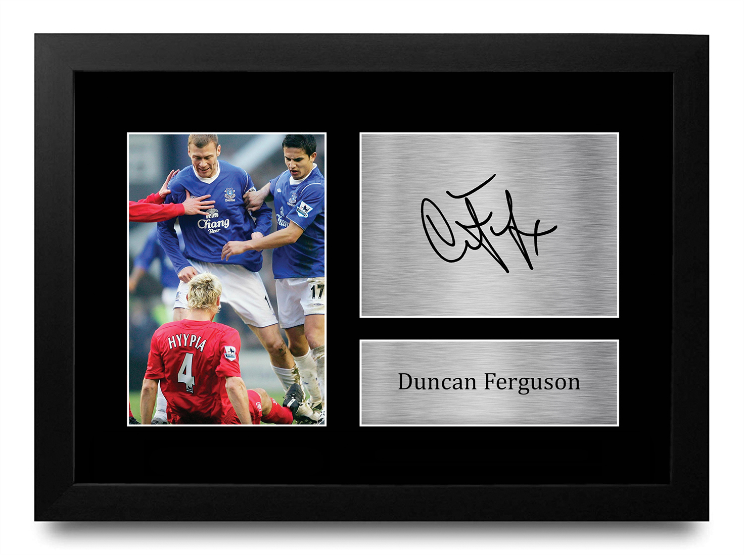 Duncan Ferguson Everton Framed Printed Autograph Picture for Football ...