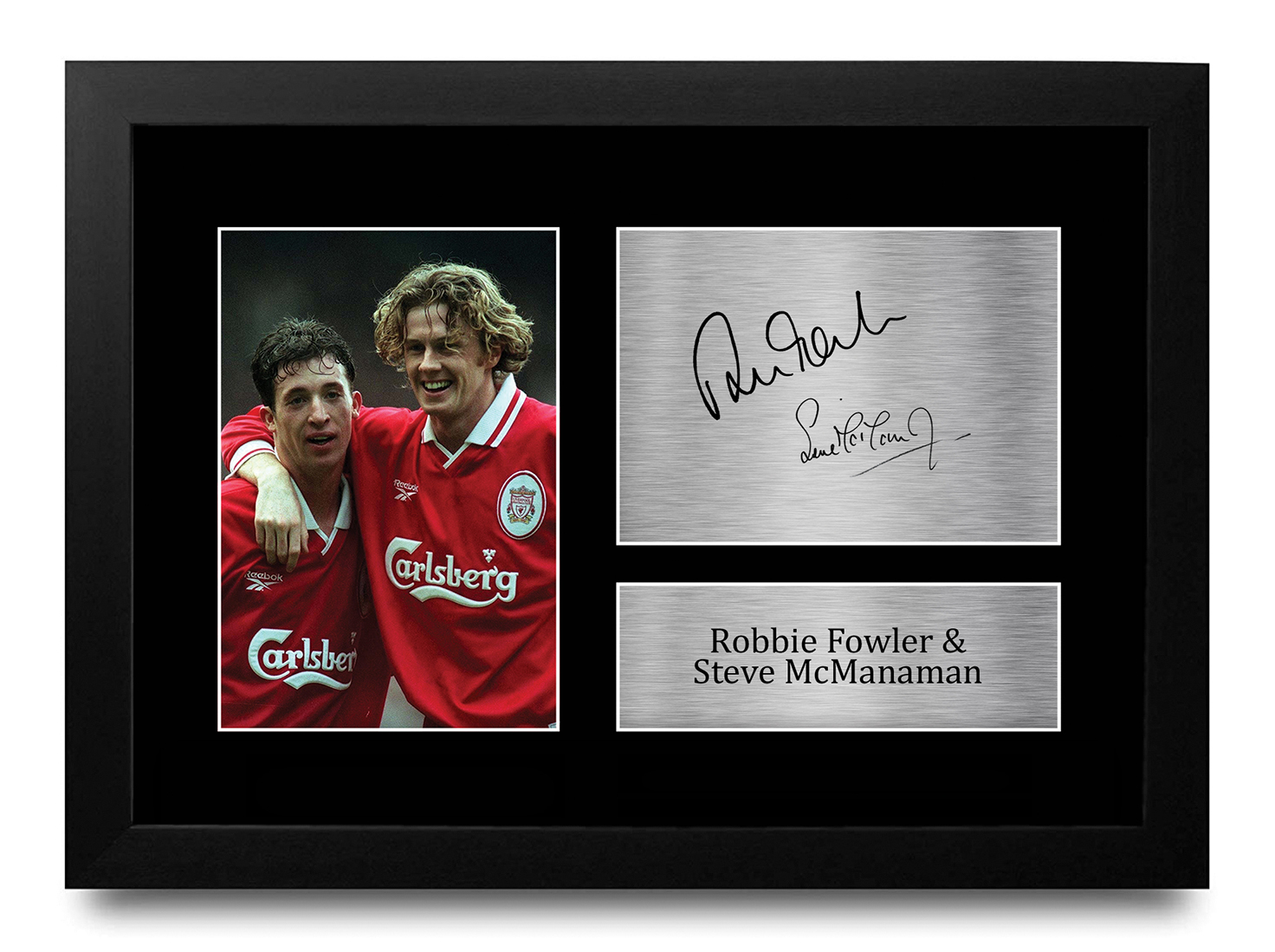Robbie Fowler Steve McManaman Liverpool Printed Autograph Photo a ...
