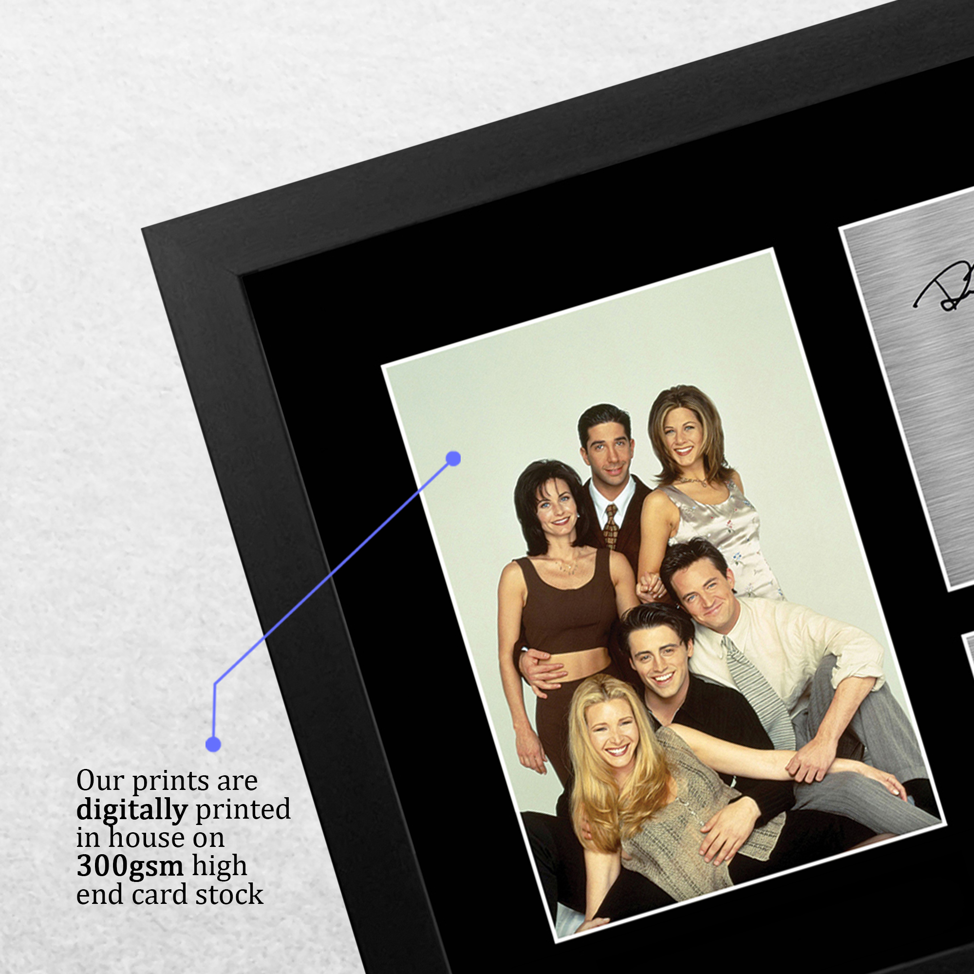 Friends Cast Collection Signed A4 Framed Printed Autograph Poster Print ...