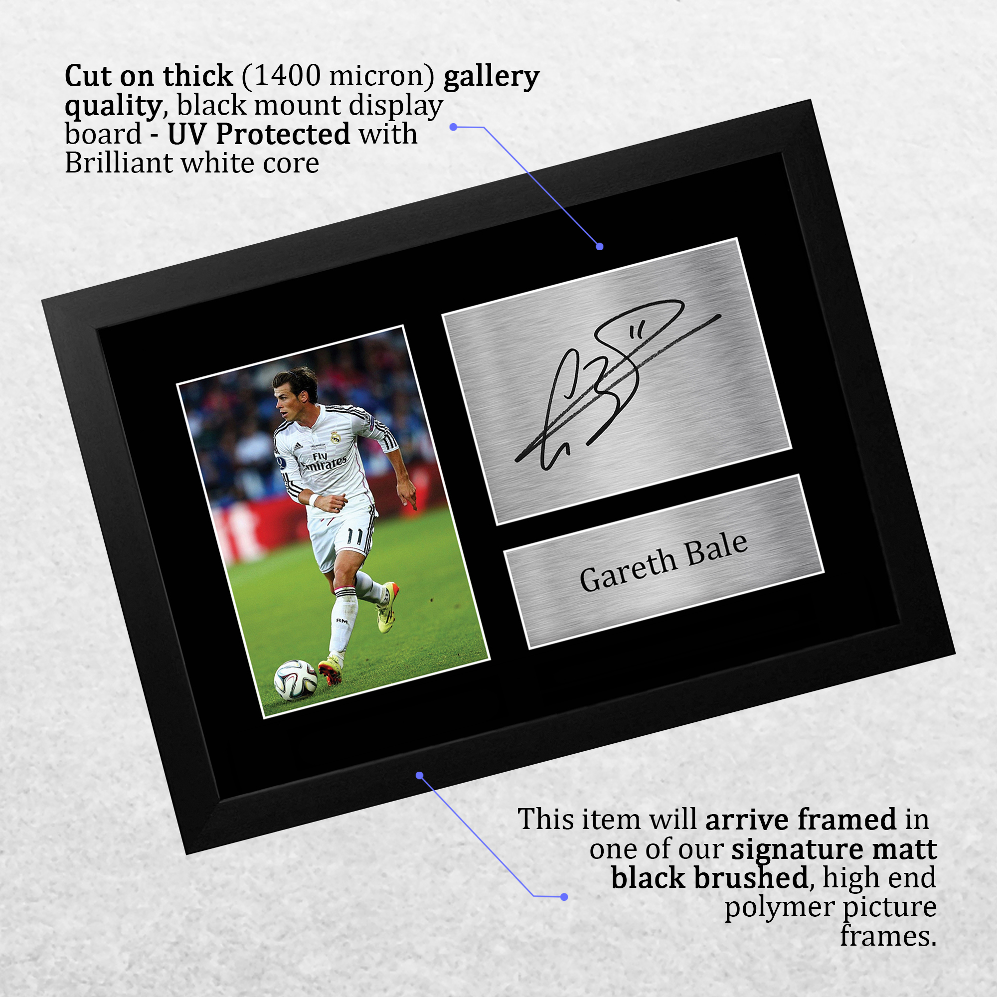 Gareth Bale Signed Pre Printed Autograph A4 Photo Gift For a Real ...