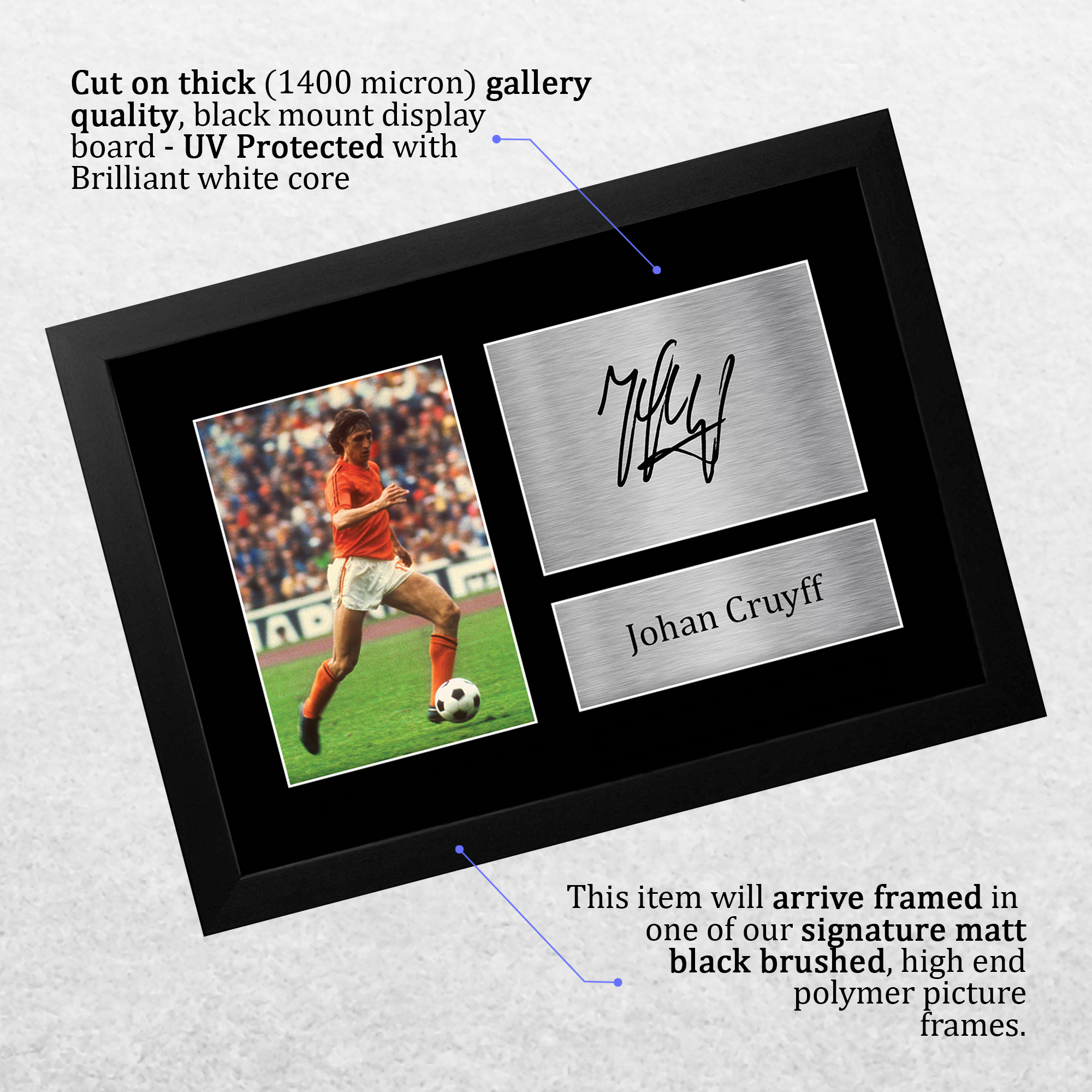 Johan Cruyff Signed Netherlands Pre Printed Autograph Photo Memorabilia ...
