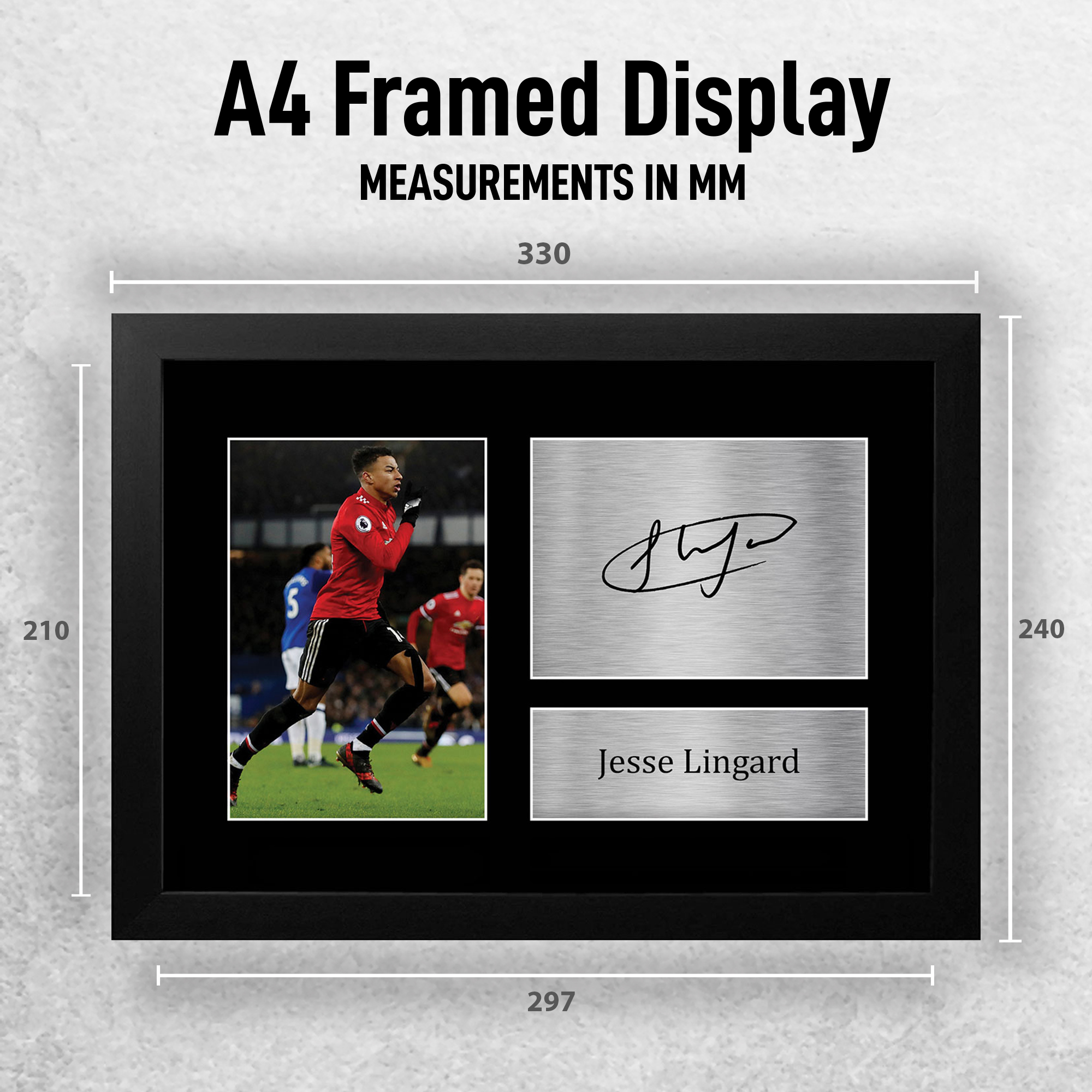 Jesse Lingard Signed Man Utd Pre Printed Autograph Photo Memorabilia ...