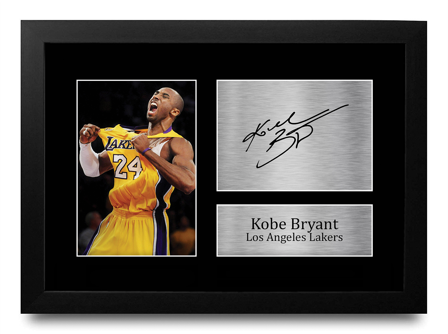 Kobe Bryant Excellent Gift Idea Framed Autograph Picture for Basketball ...