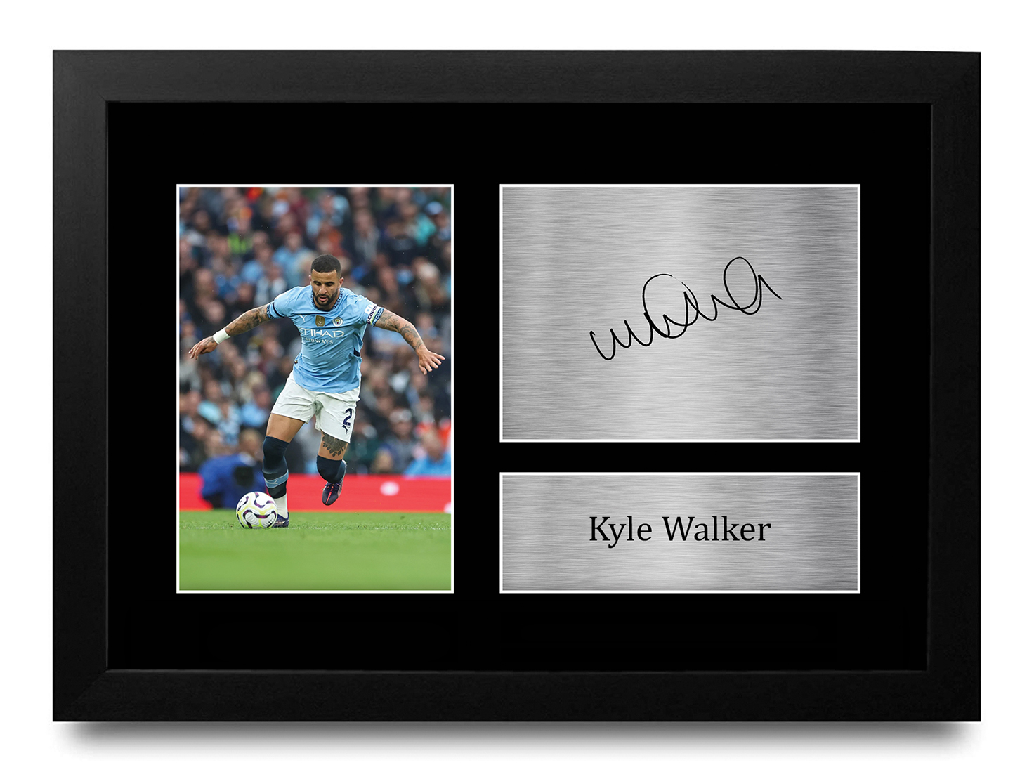 Kyle Walker Signed A4 Framed Printed Autograph Manchester City MCFC ...