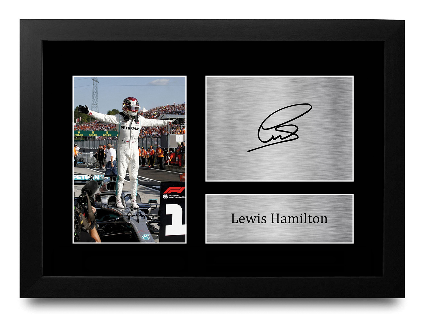 Lewis Hamilton Signed A4 Framed Printed Autograph Print Formula 1 F1 ...