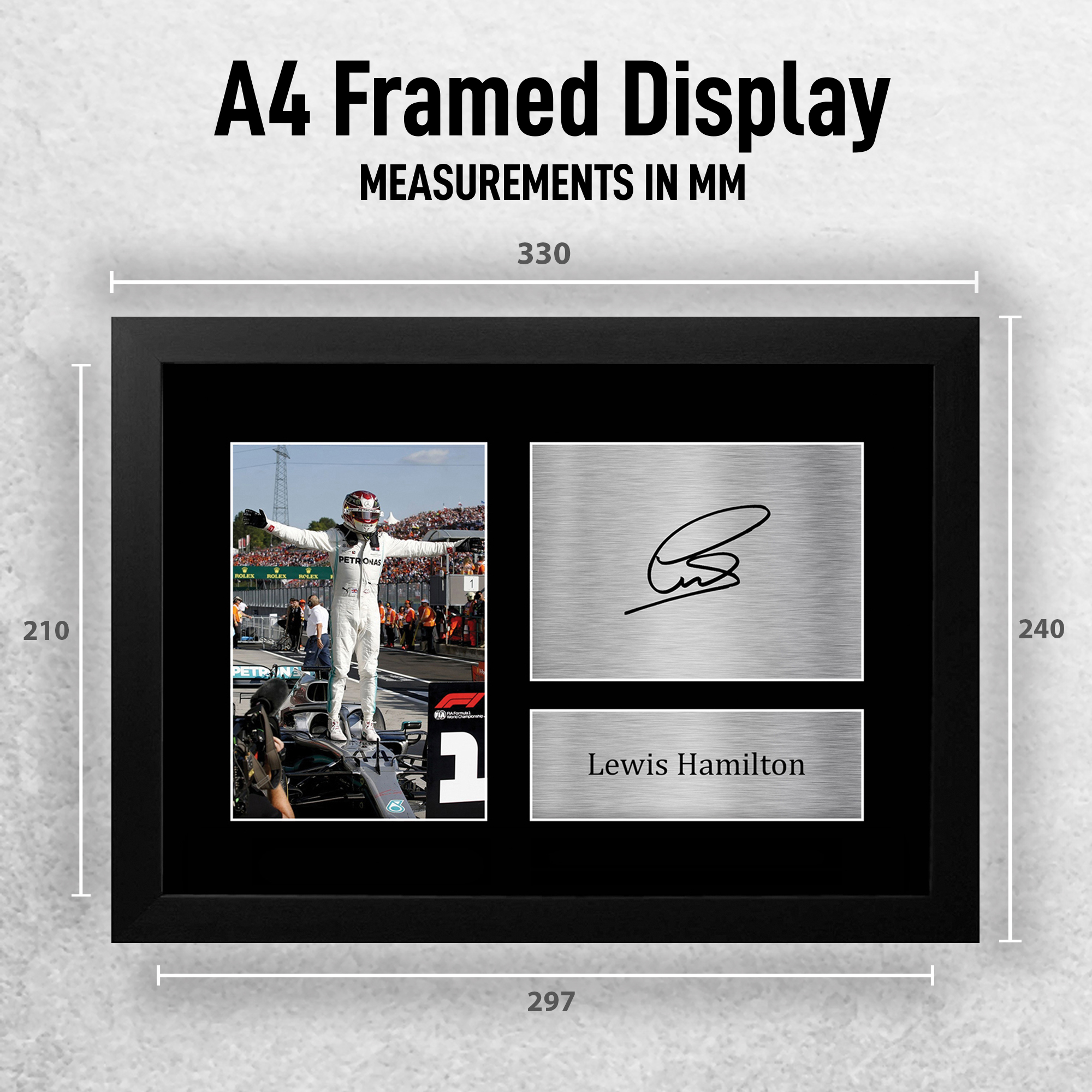 Lewis Hamilton Signed A4 Framed Printed Autograph Print Formula 1 F1 ...