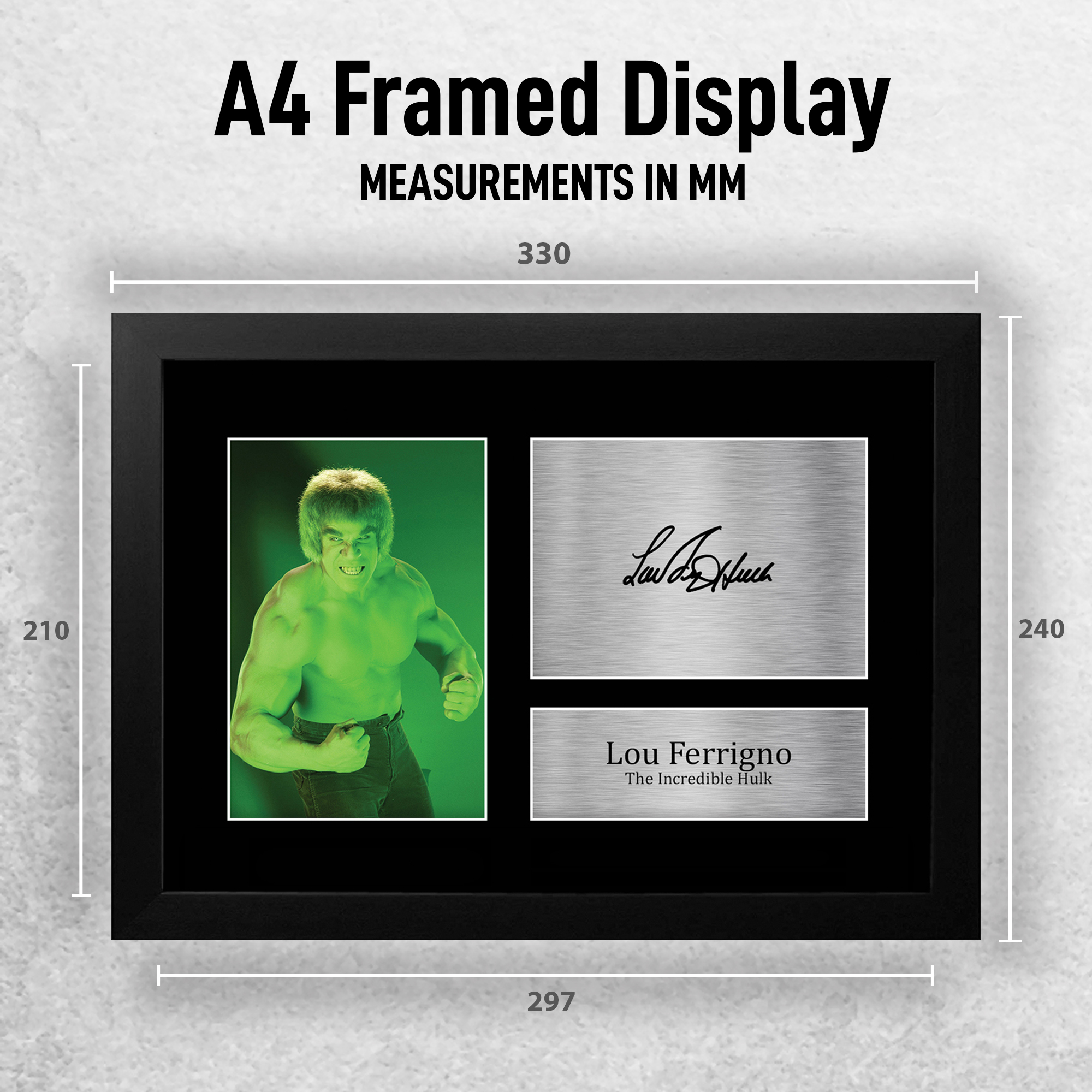 Lou Ferrigno The Incredible Hulk Signed Autograph Picture Print for ...