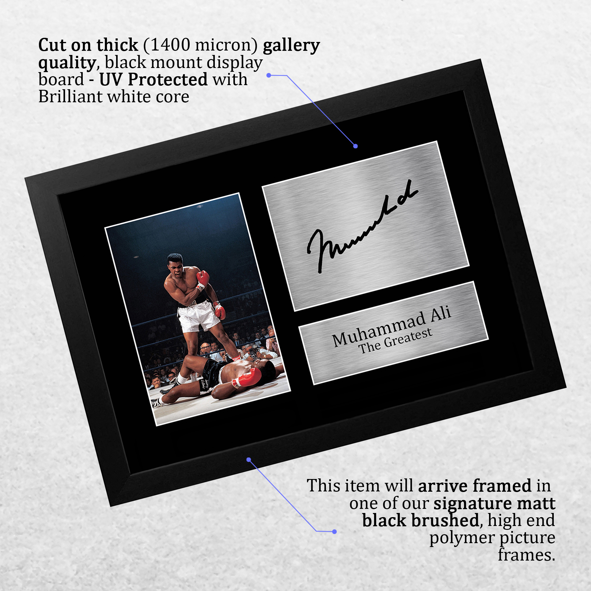 Muhammad Ali Excellent Gift Idea Framed Autograph Photo Prints to Boxer ...