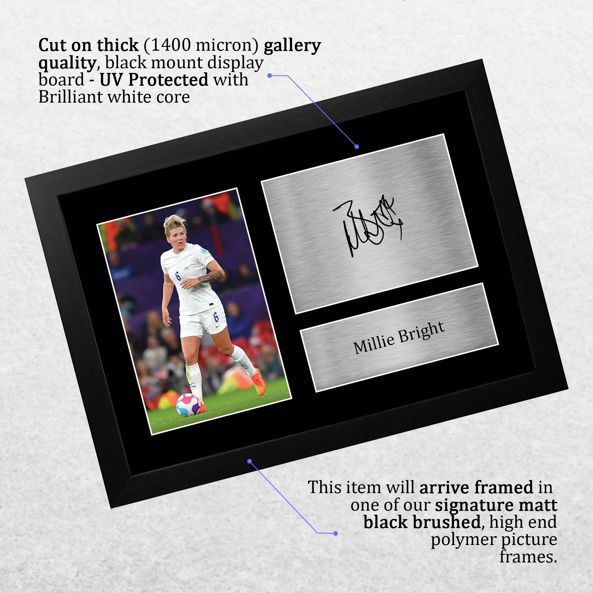 Millie Bright Signed England Pre Printed Autograph Photo Memorabilia ...