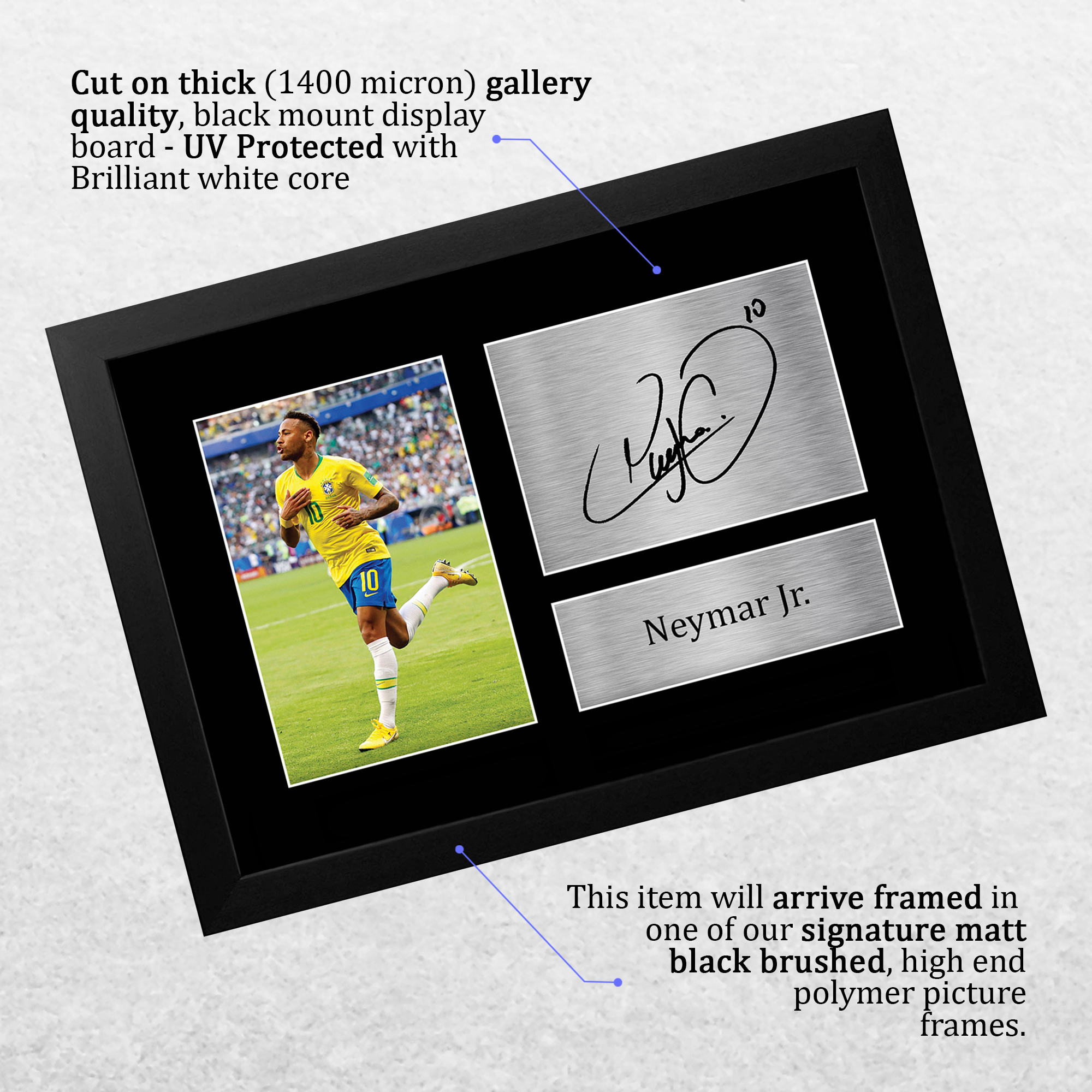Neymar Jr Signed Pre Printed Autograph A4 Photo Gift For a PSG Fan ...