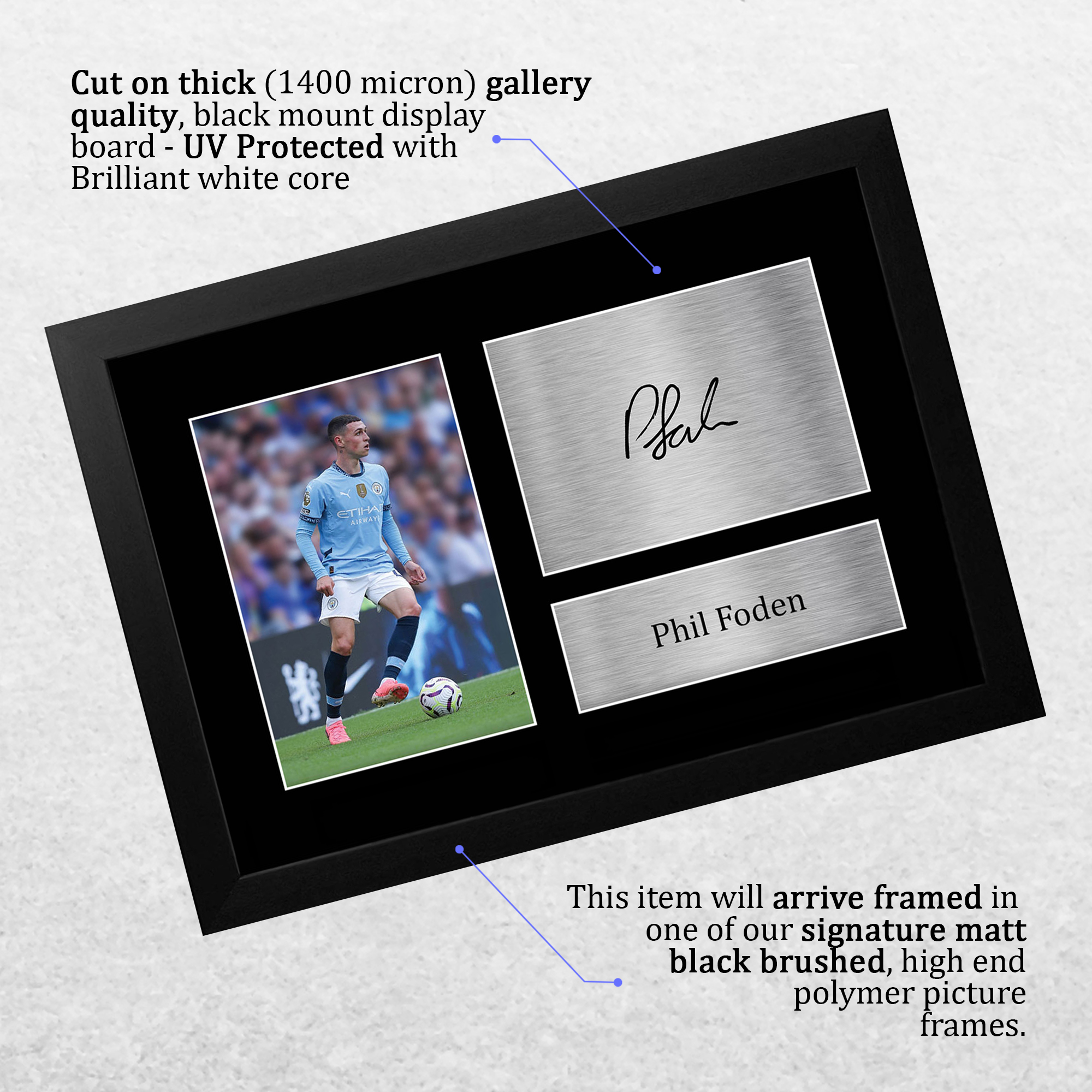 Phil Foden Manchester City Framed Printed Autograph Picture for ...