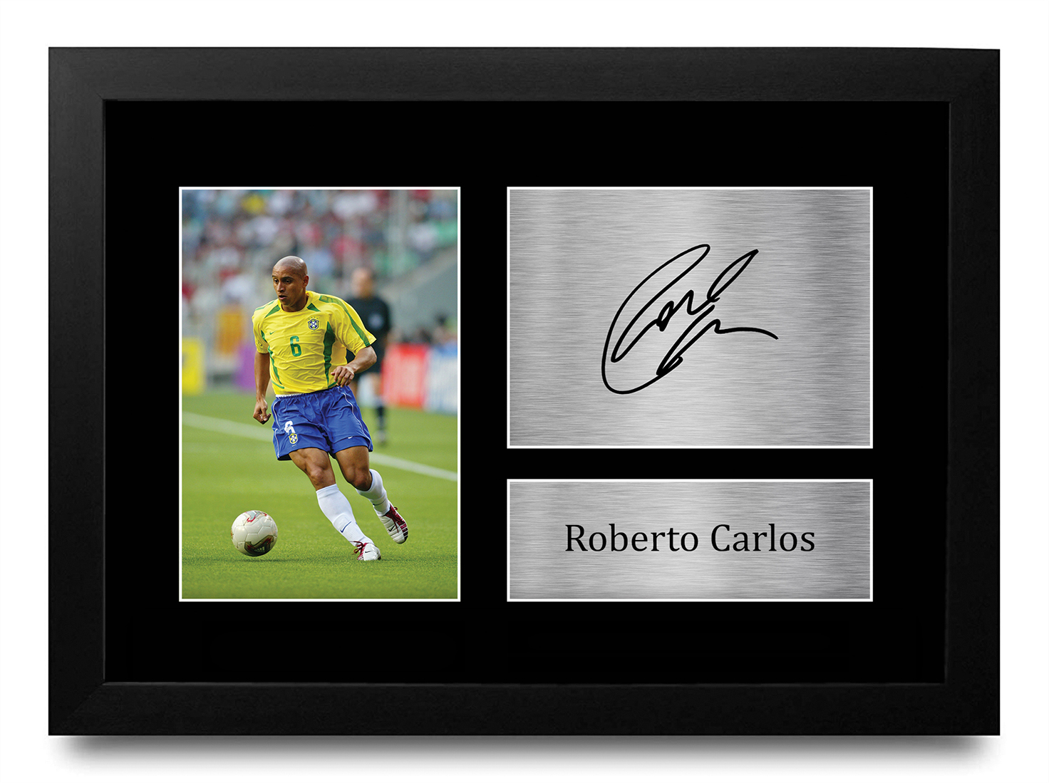 Roberto Carlos Signed Pre Printed Autograph A4 Photo Gift For a Brazil ...