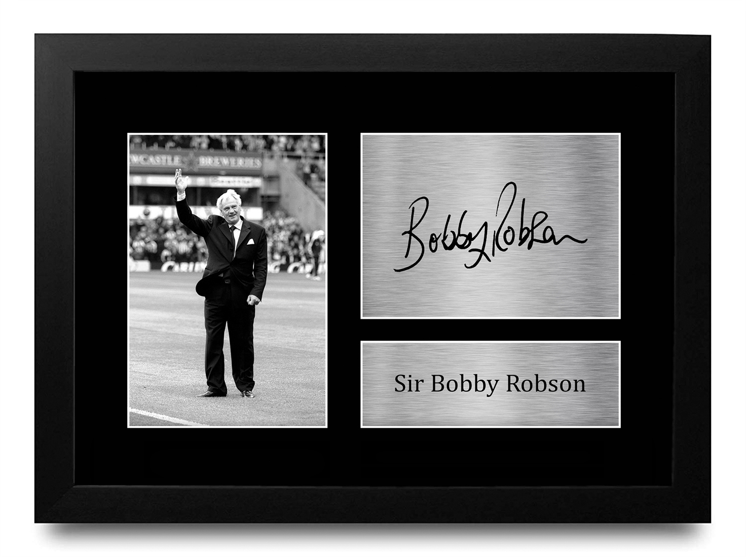 Sir Bobby Robson Signed Printed Autograph A4 Photo Gift For a Newcastle ...