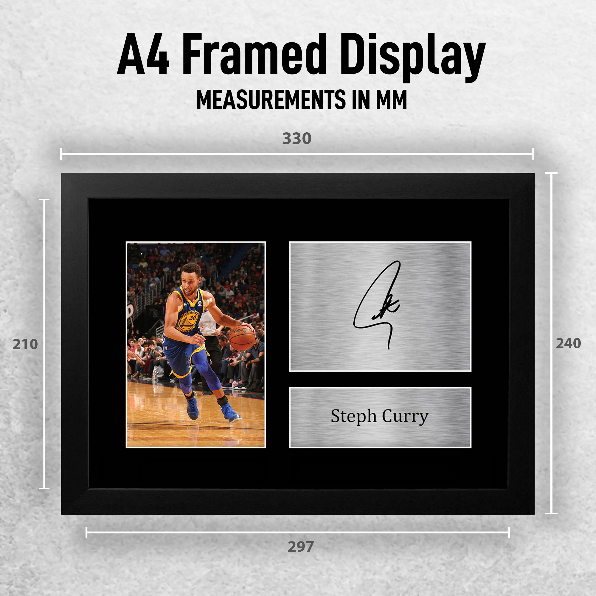 Steph Curry Excellent Gift Idea Framed Autograph Picture for Basketball ...
