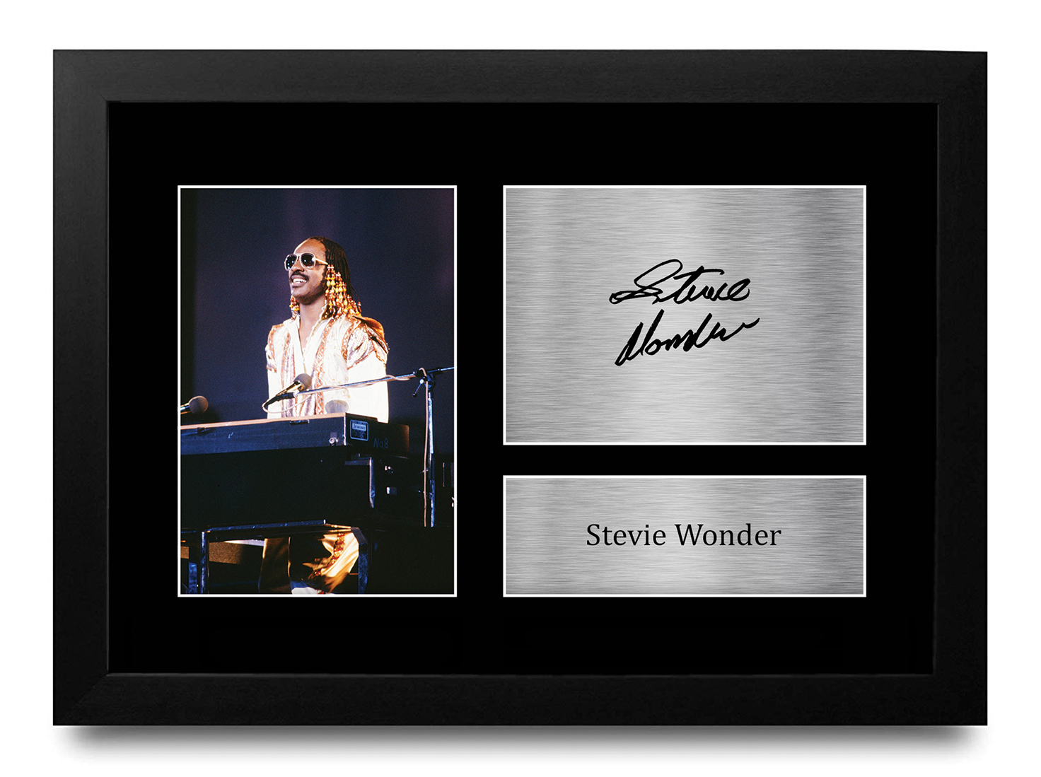 Stevie Wonder Signed Pre Printed Autograph A4 Photo Display Gift For a ...