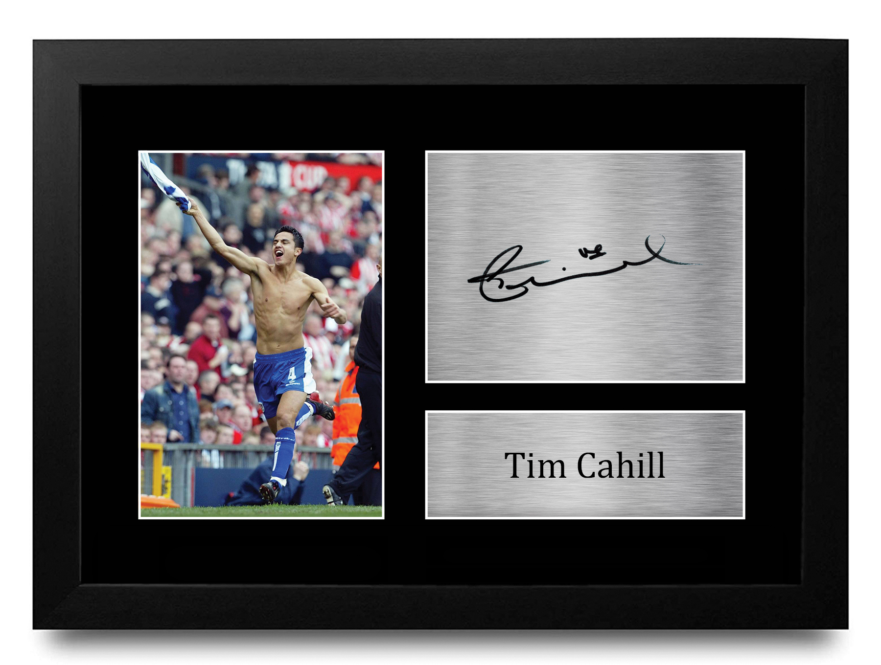 Tim Cahill Signed Printed Autograph A4 Photo Picture Football Everton ...