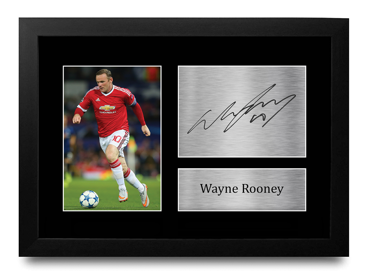 Wayne Rooney Signed Pre Printed Autograph A4 Photo Gift For an Everton ...