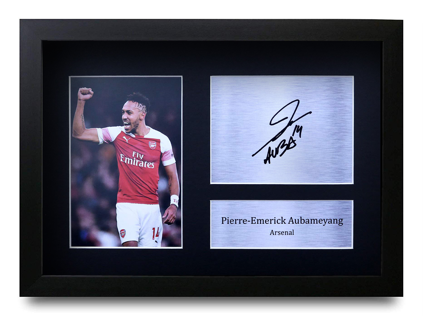 Pierre-Emerick Aubameyang Signed Pre Printed Photo Gift For an Arsenal ...