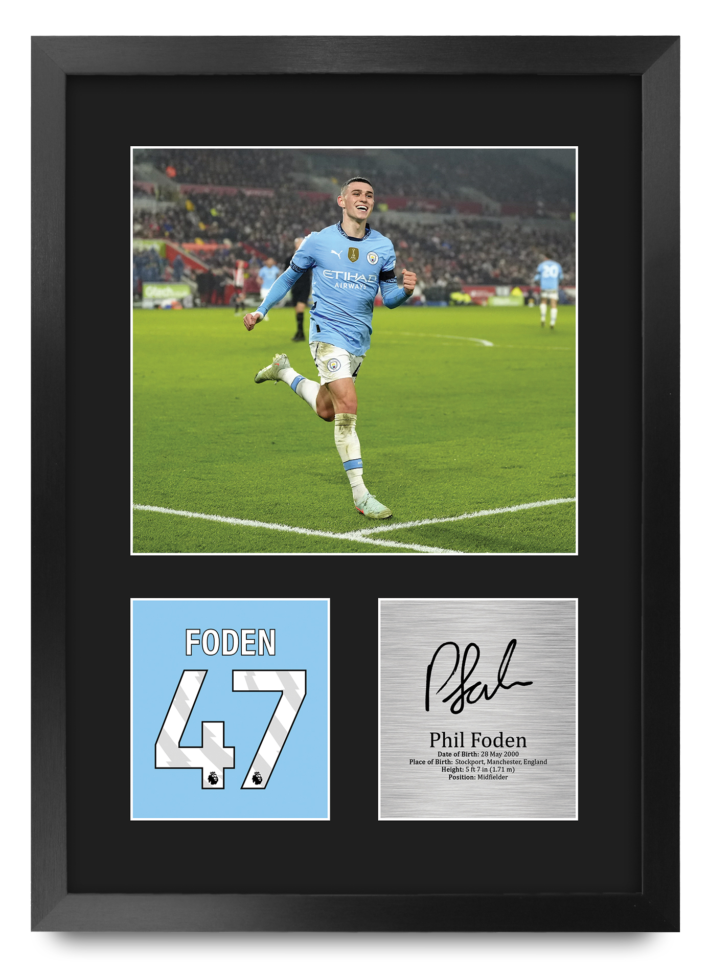 Phil Foden Manchester City Framed Printed Autograph Picture for ...