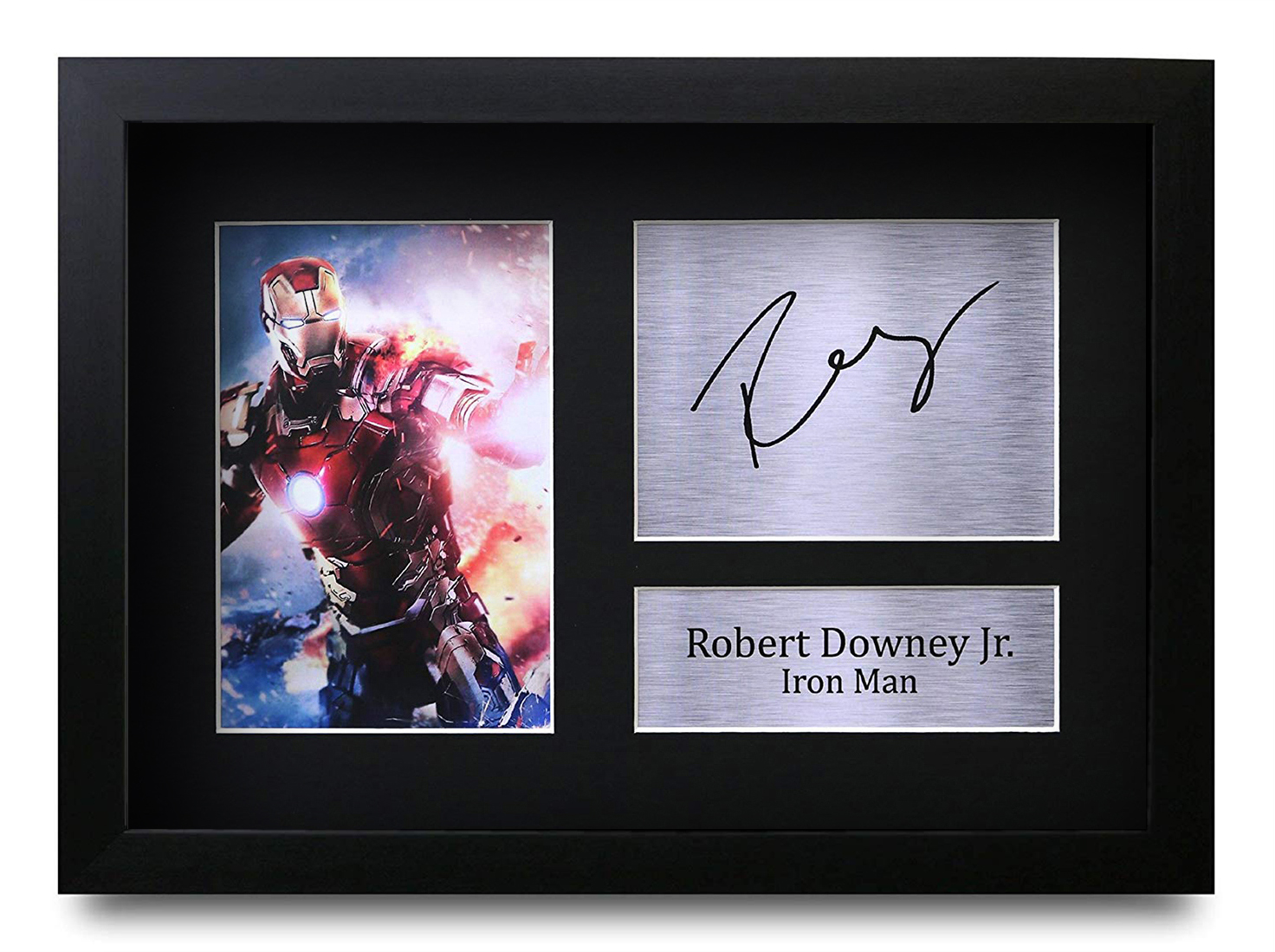 Robert Downey Jr Signed A4 Framed Printed Autograph Iron Man Avengers ...